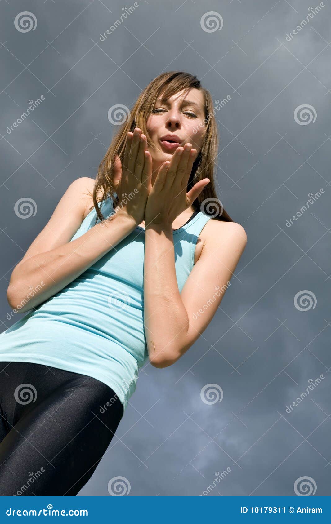 Air kiss stock image. Image of blow, female, romance - 10179311