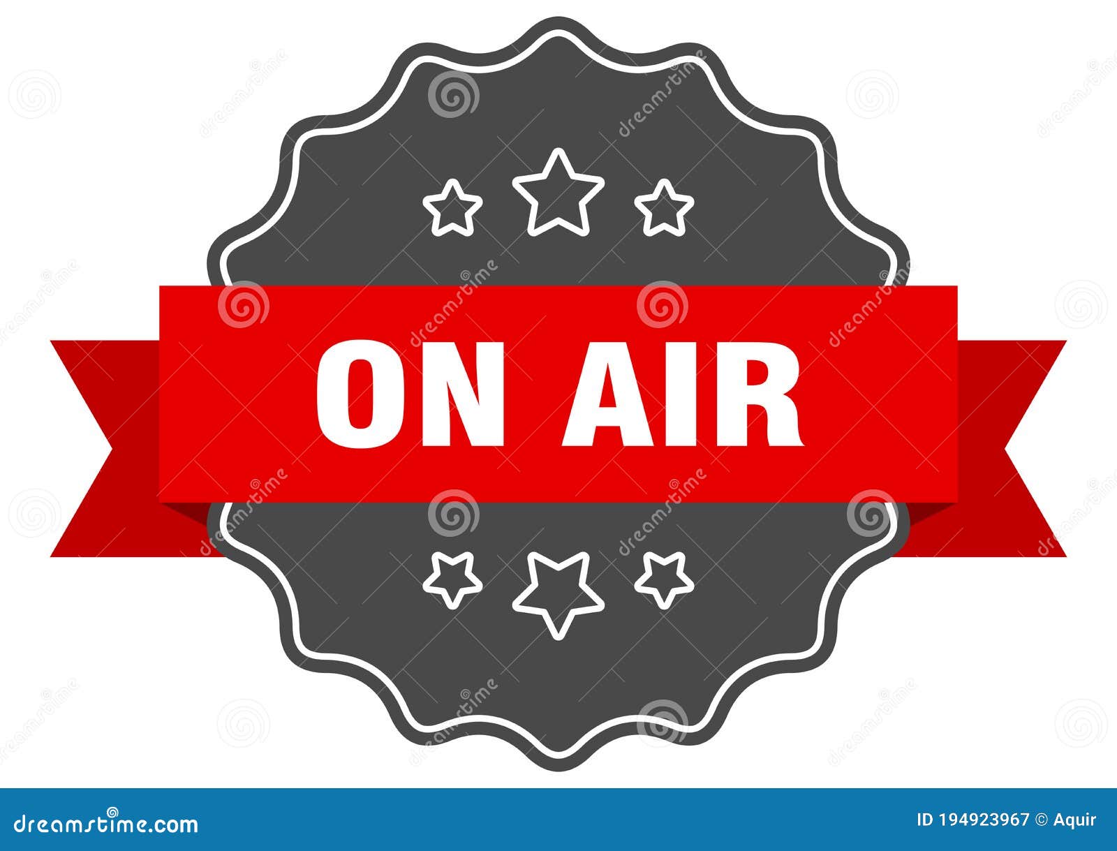 On Air Label. on Air Isolated Seal. Sticker. Sign Stock Vector ...