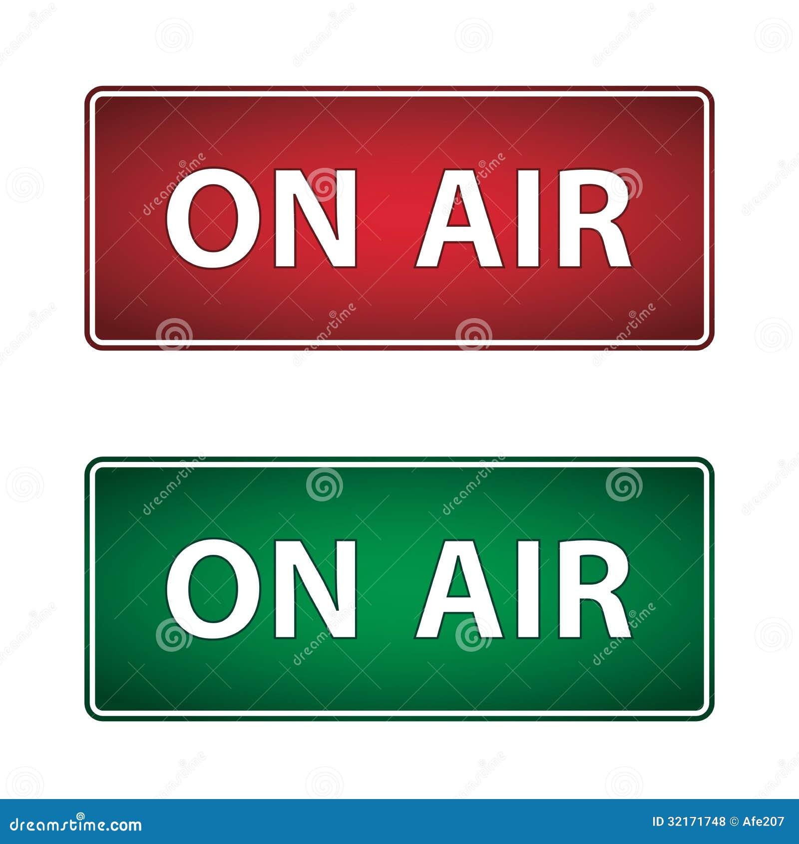 On air label stock vector. Illustration of rendered, music - 32171748