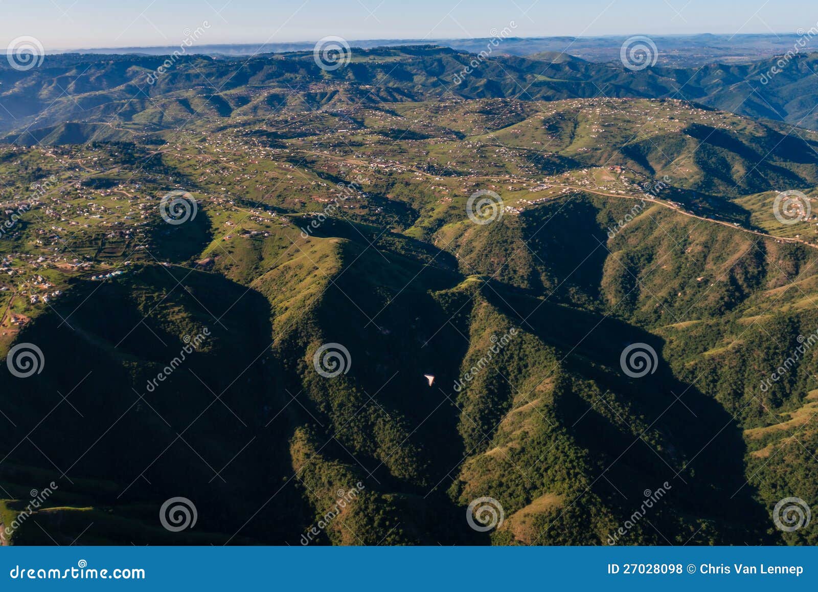 Air Landscape Hills Valleys Stock Photo - Image of landscape, homes ...