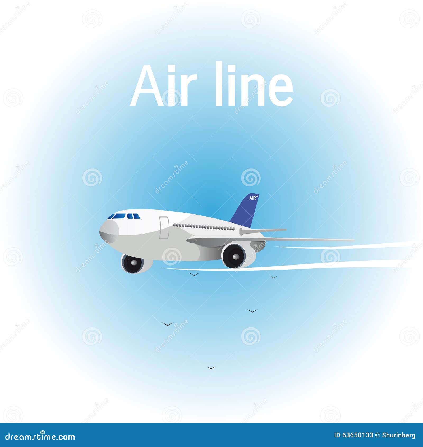 Air Line. Vector Illustration Stock Illustration - Illustration of ...