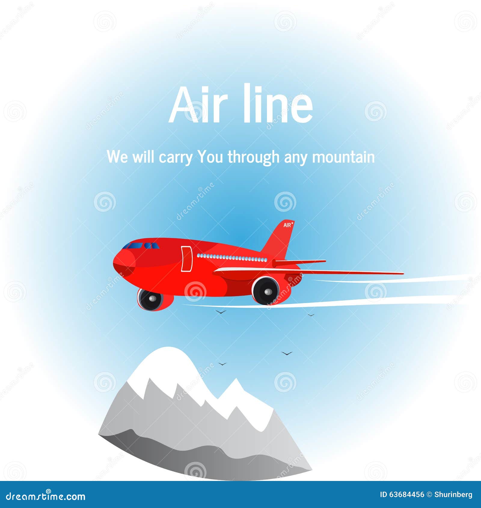 Air Line. Vector Illustration Stock Illustration - Illustration of ...