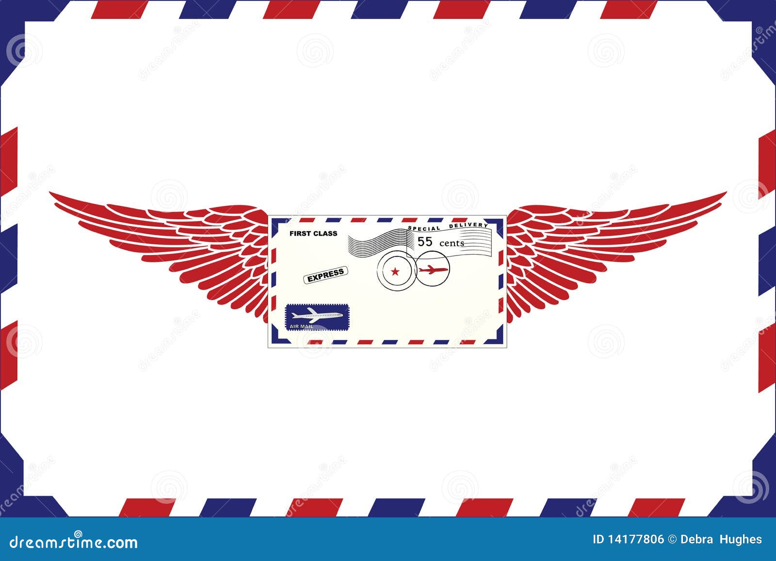 Air Mail stock vector. Illustration of vintage, retro - 14177806