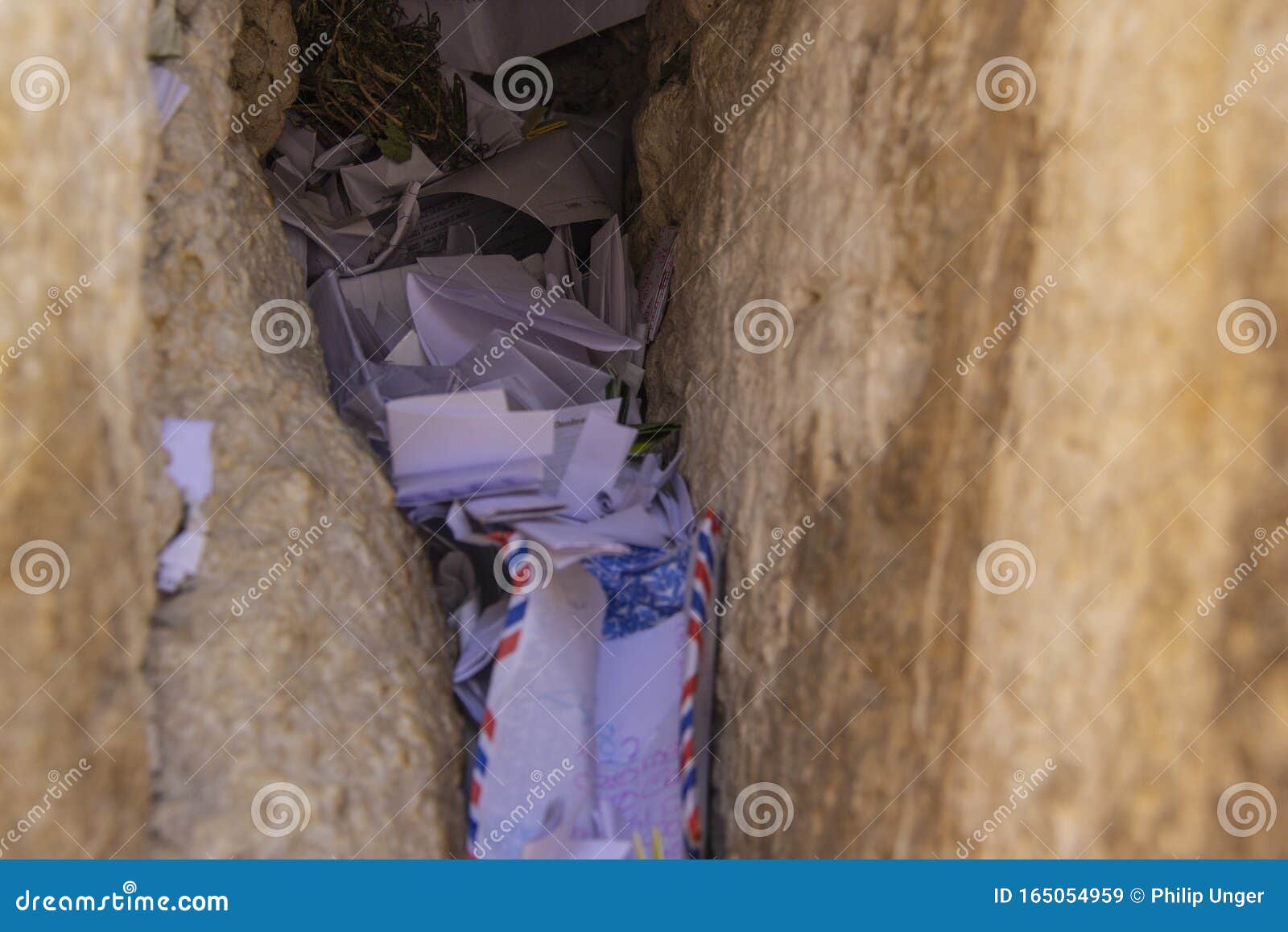 Notes In The Wailing Western Wall. Jerusalem Royalty-Free Stock ...