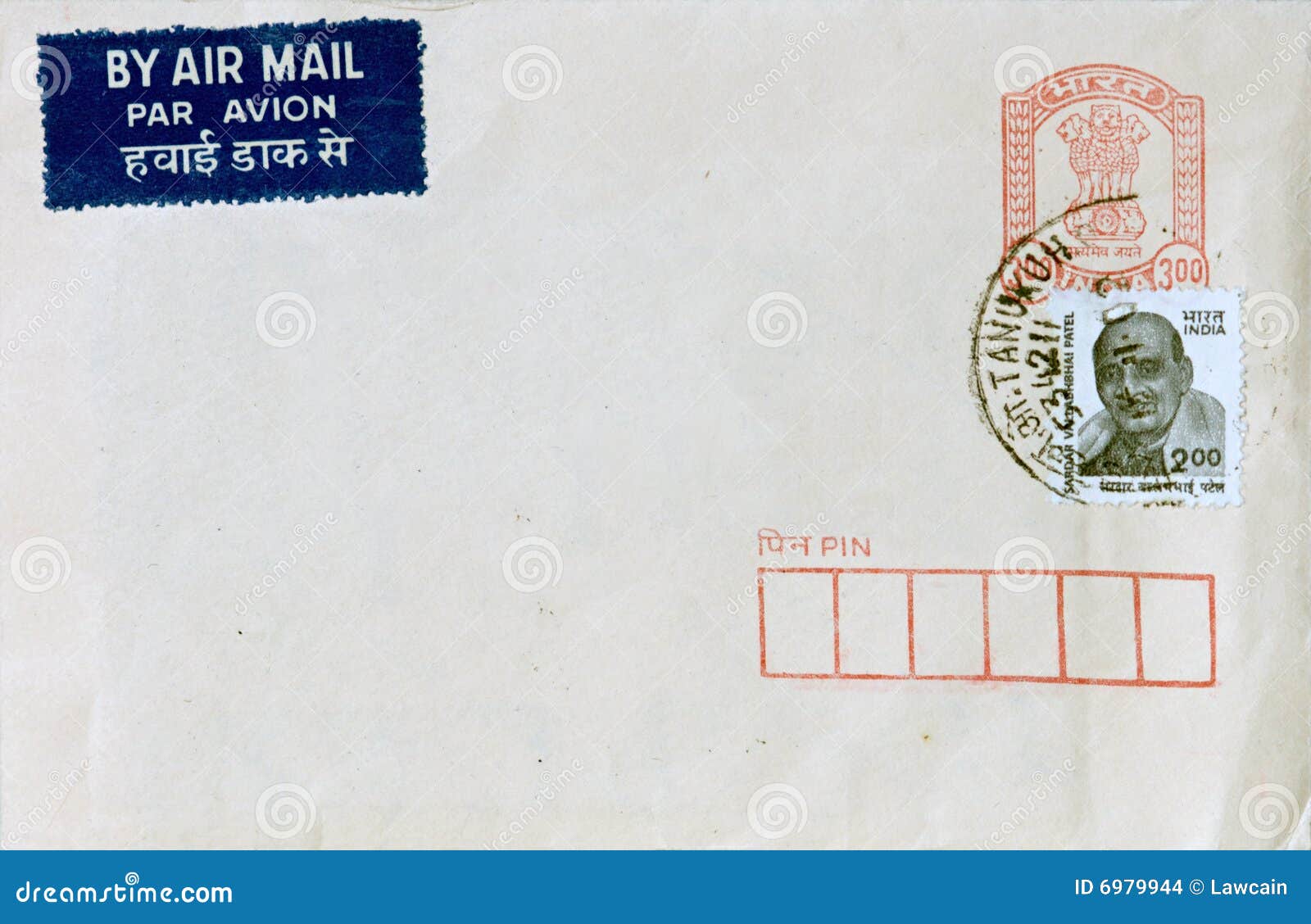 Air Mail from India editorial stock image. Image of background - 6979944