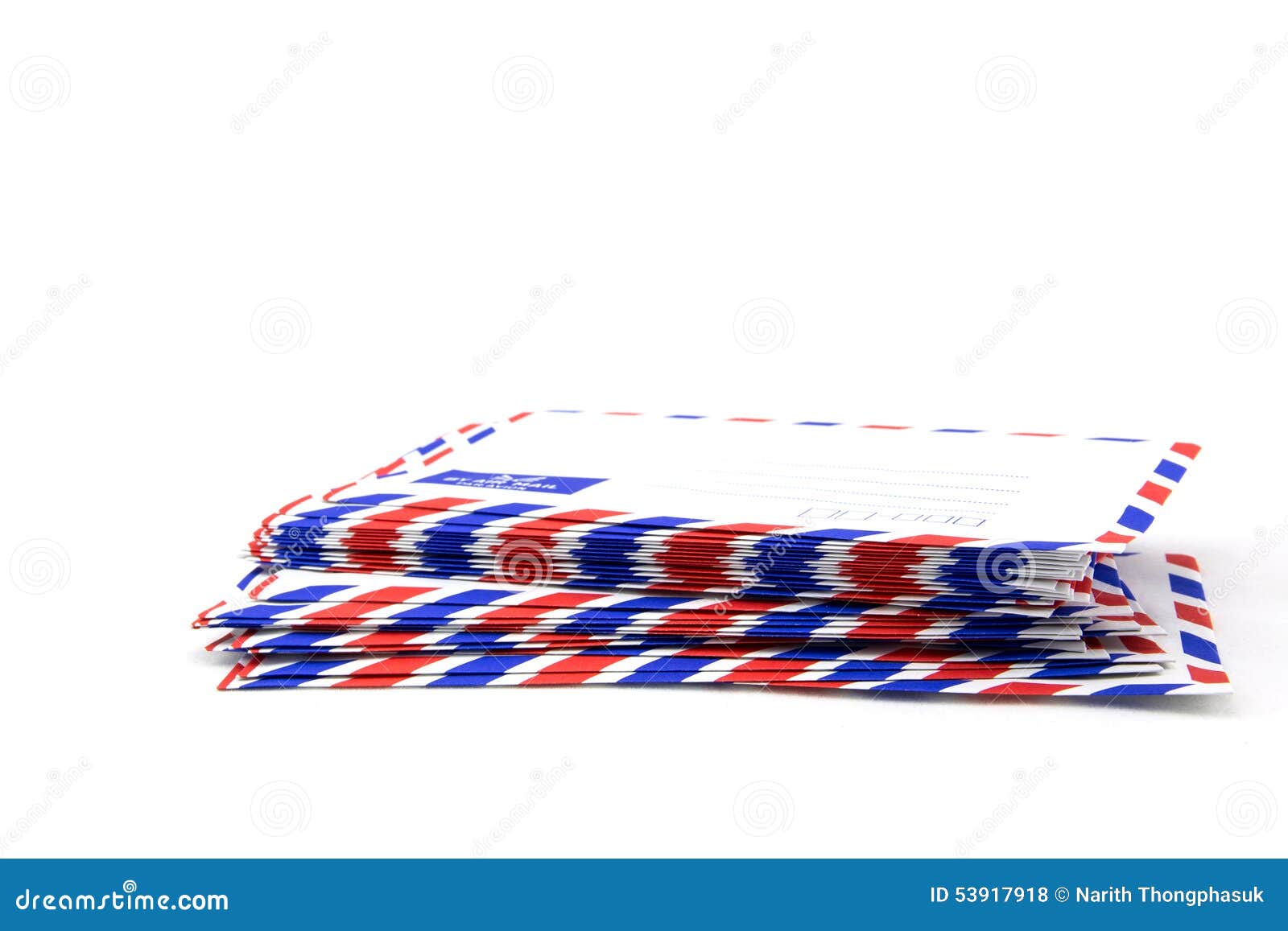 Air mail letter stack. stock photo. Image of posting - 53917918