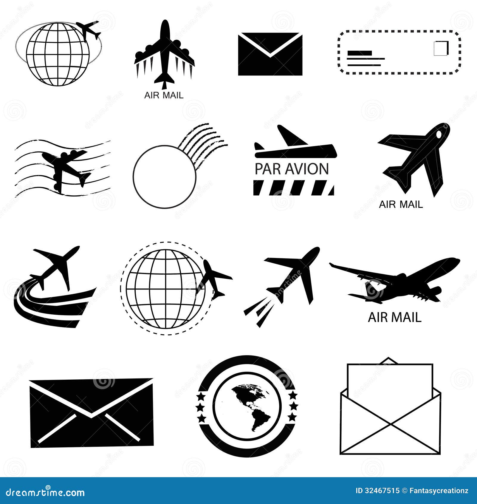 Air mail stock vector. Illustration of symbol, element - 32467515