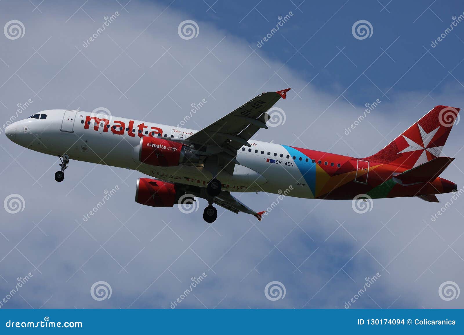 Air Malta Plane Flying Up in the Sky Editorial Stock Image - Image of ...