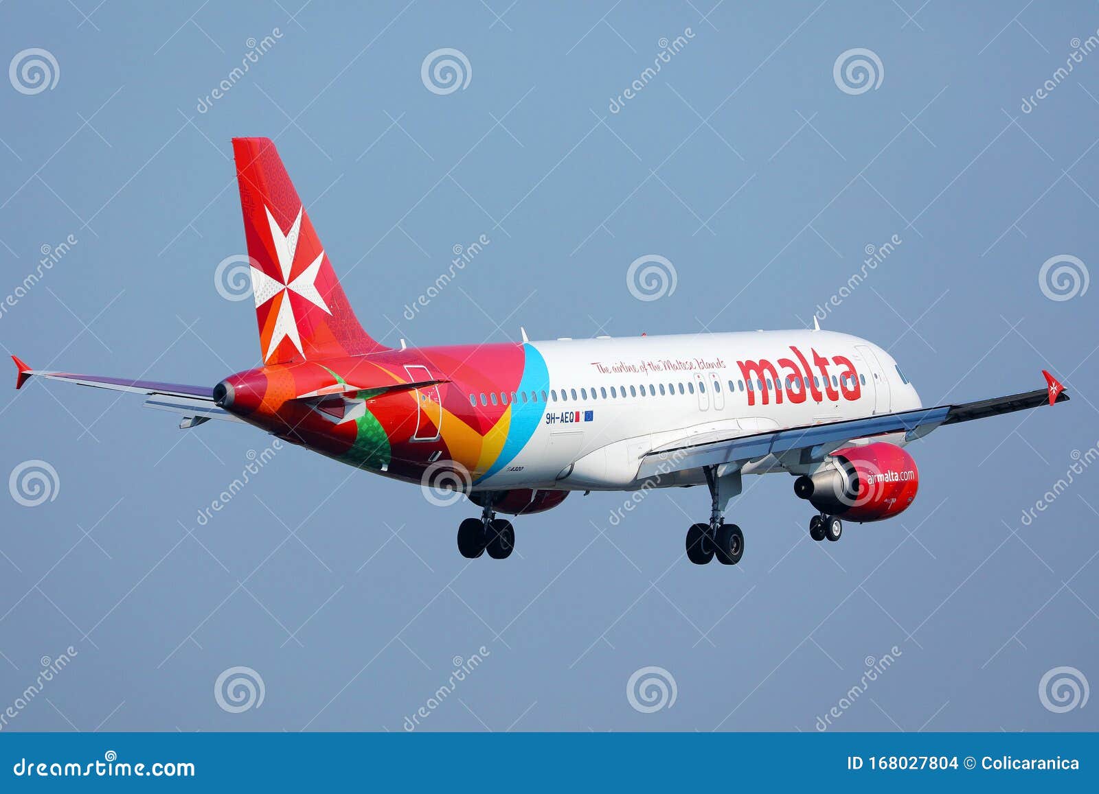 Air Malta Plane Flying Up in the Sky Editorial Stock Image - Image of ...