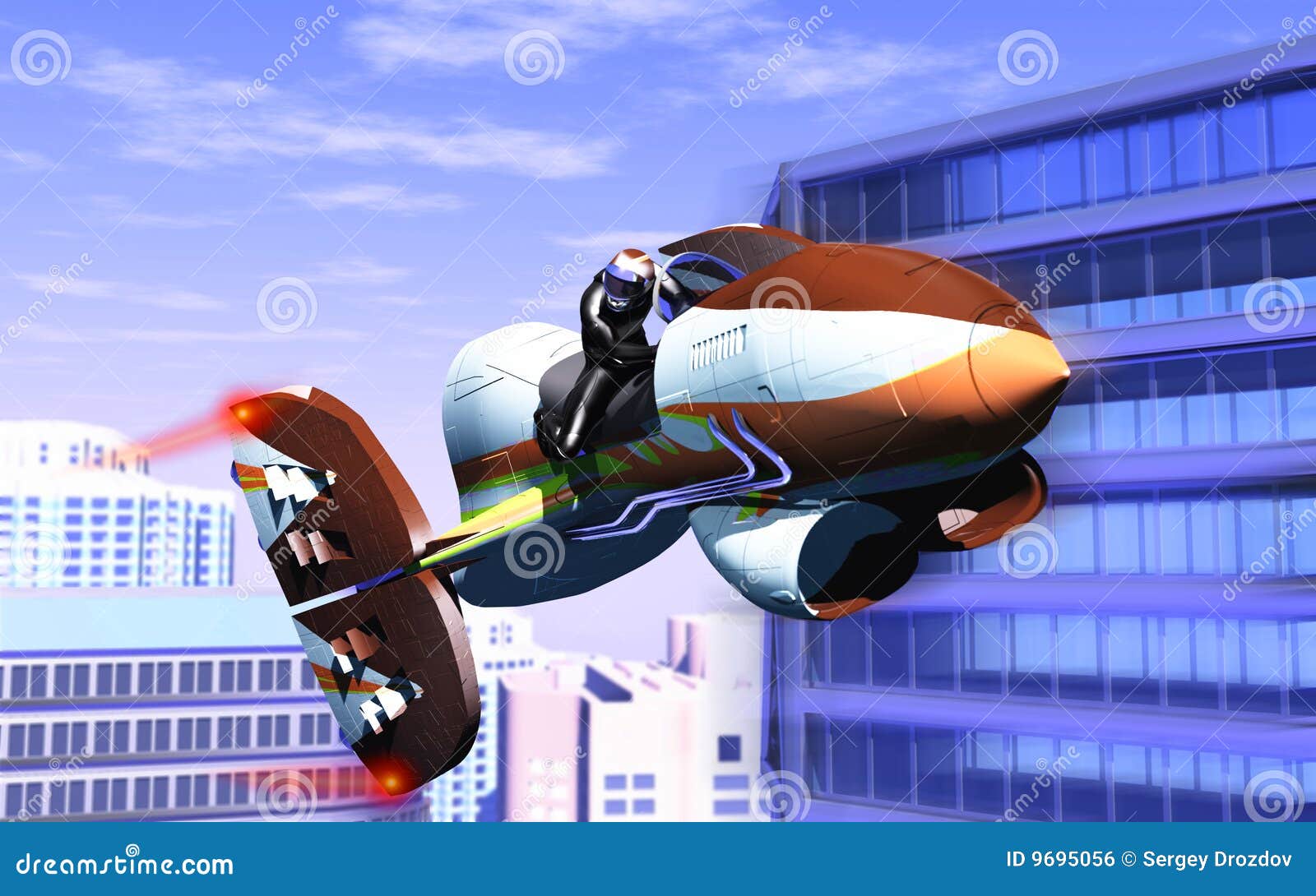 Air motorcycle stock illustration. Illustration of outdoors - 9695056