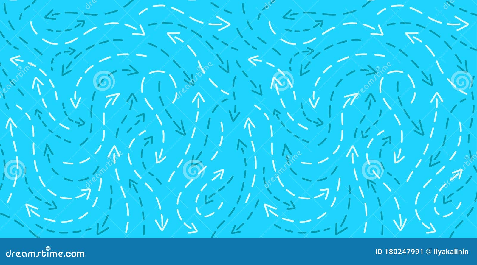 Air Movement Dotted Line Arrows. Atmosphere Wind Flow Motion Direction ...