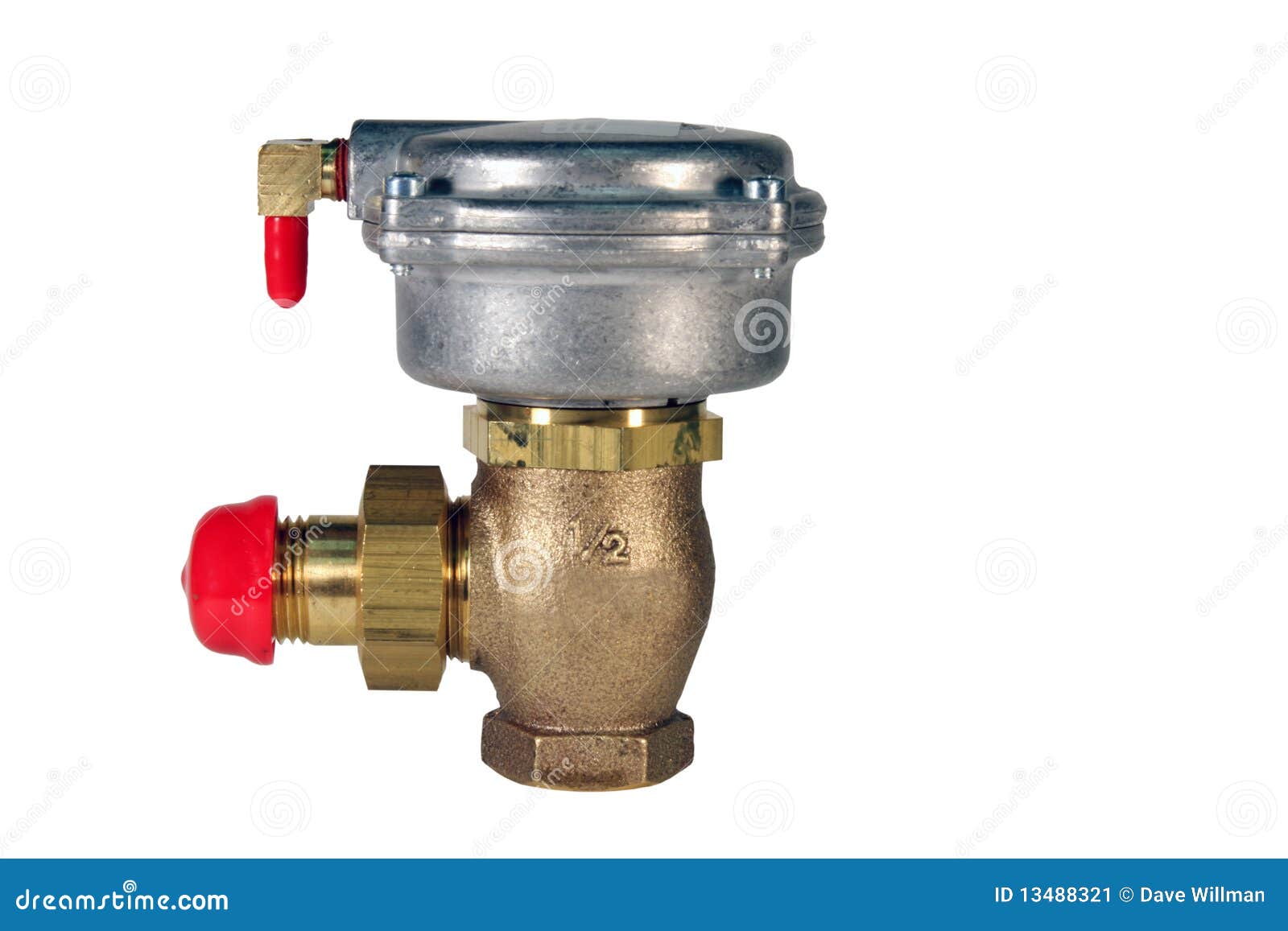 Air Operated Control Valve Isolated with Path Stock Image - Image of ...