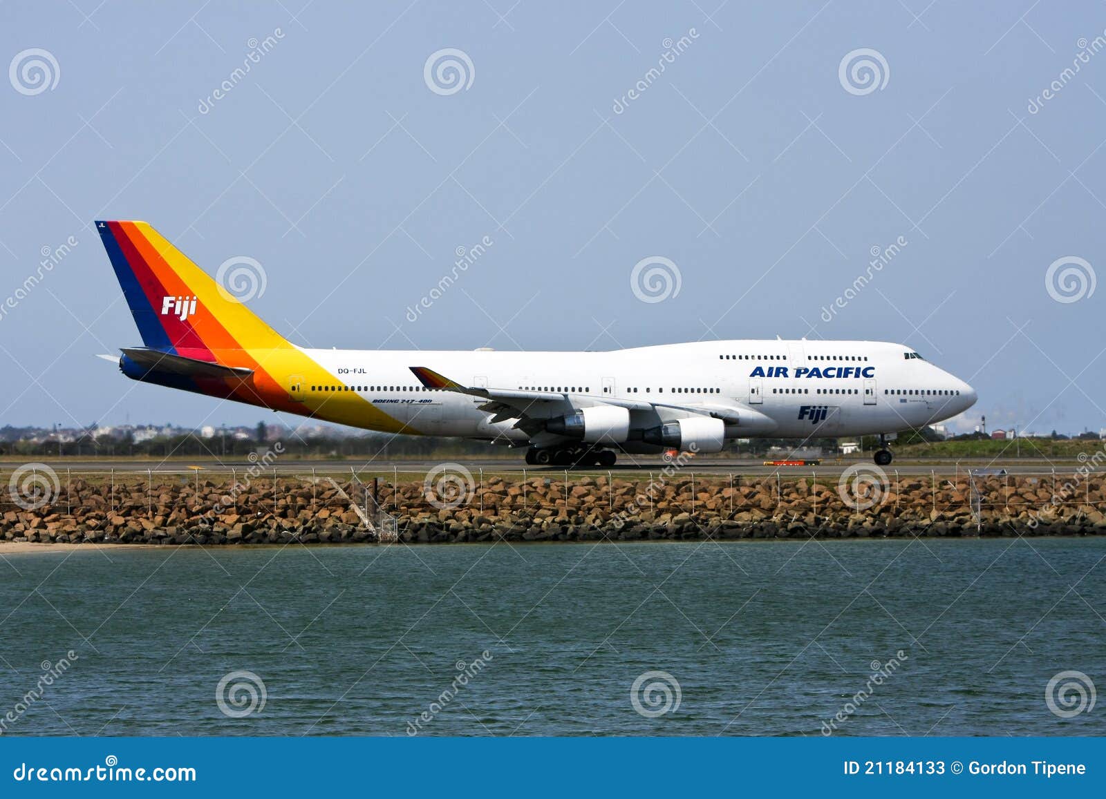 Air Pacific Boeing 747 Jet on Runway Editorial Stock Photo - Image of ...