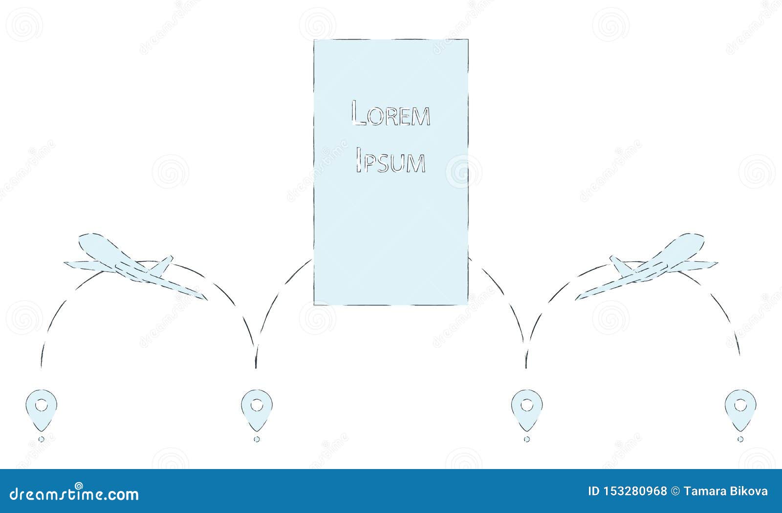 Air plane flight route stock illustration. Illustration of flight ...