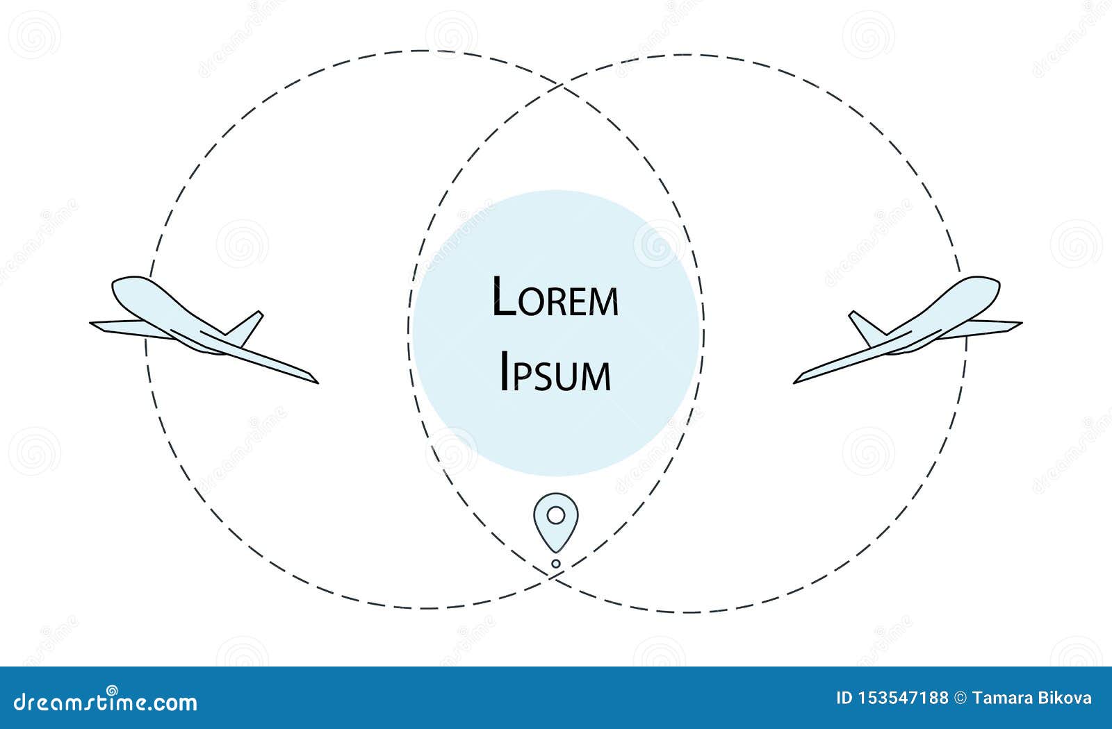 Air plane flight route stock illustration. Illustration of dashed ...