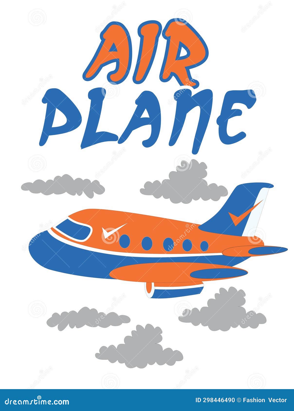 Air Plane Fly Sky Print Vector Art Stock Illustration - Illustration of ...