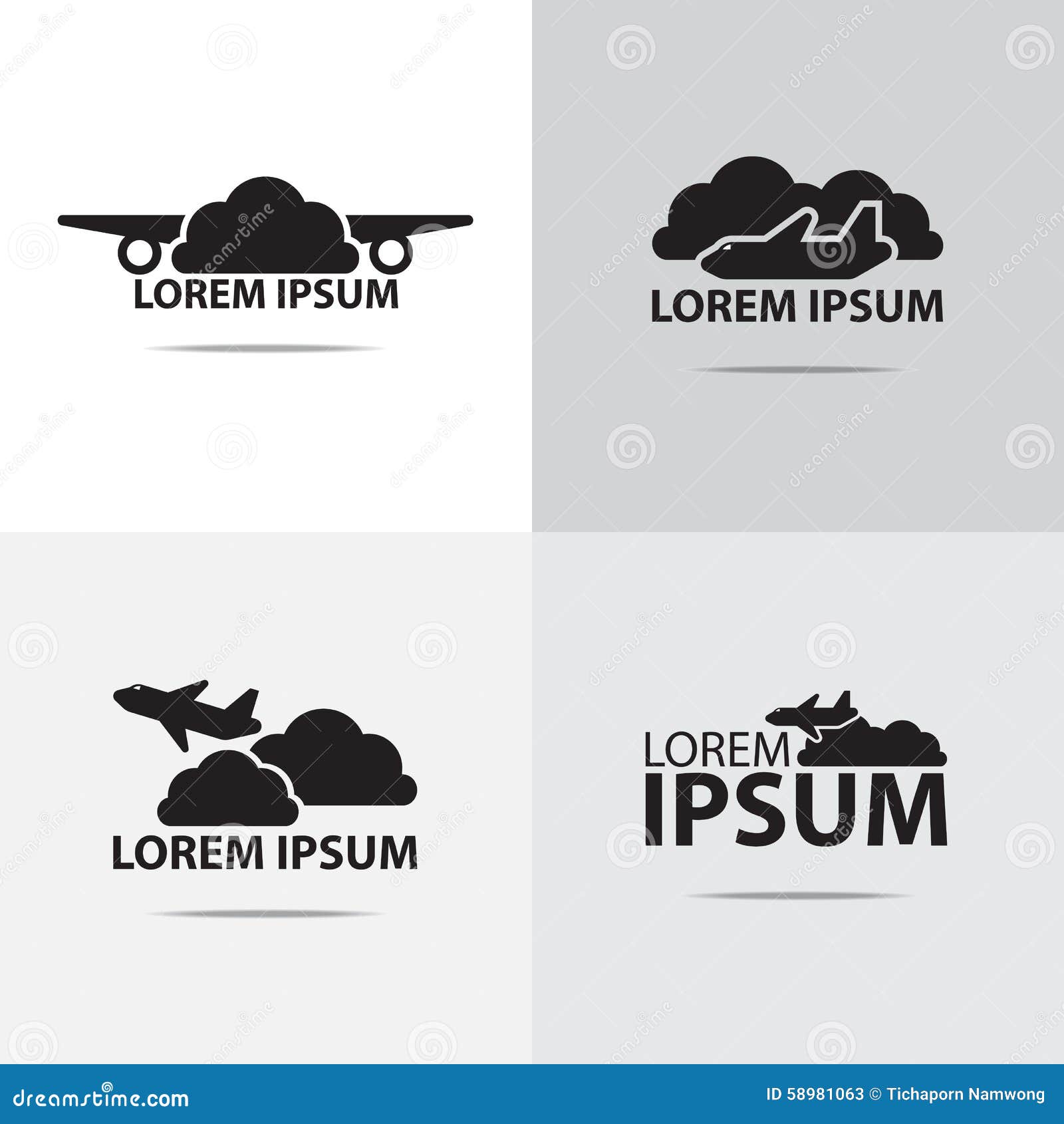 Air plane logo stock vector. Illustration of pictogram - 58981063