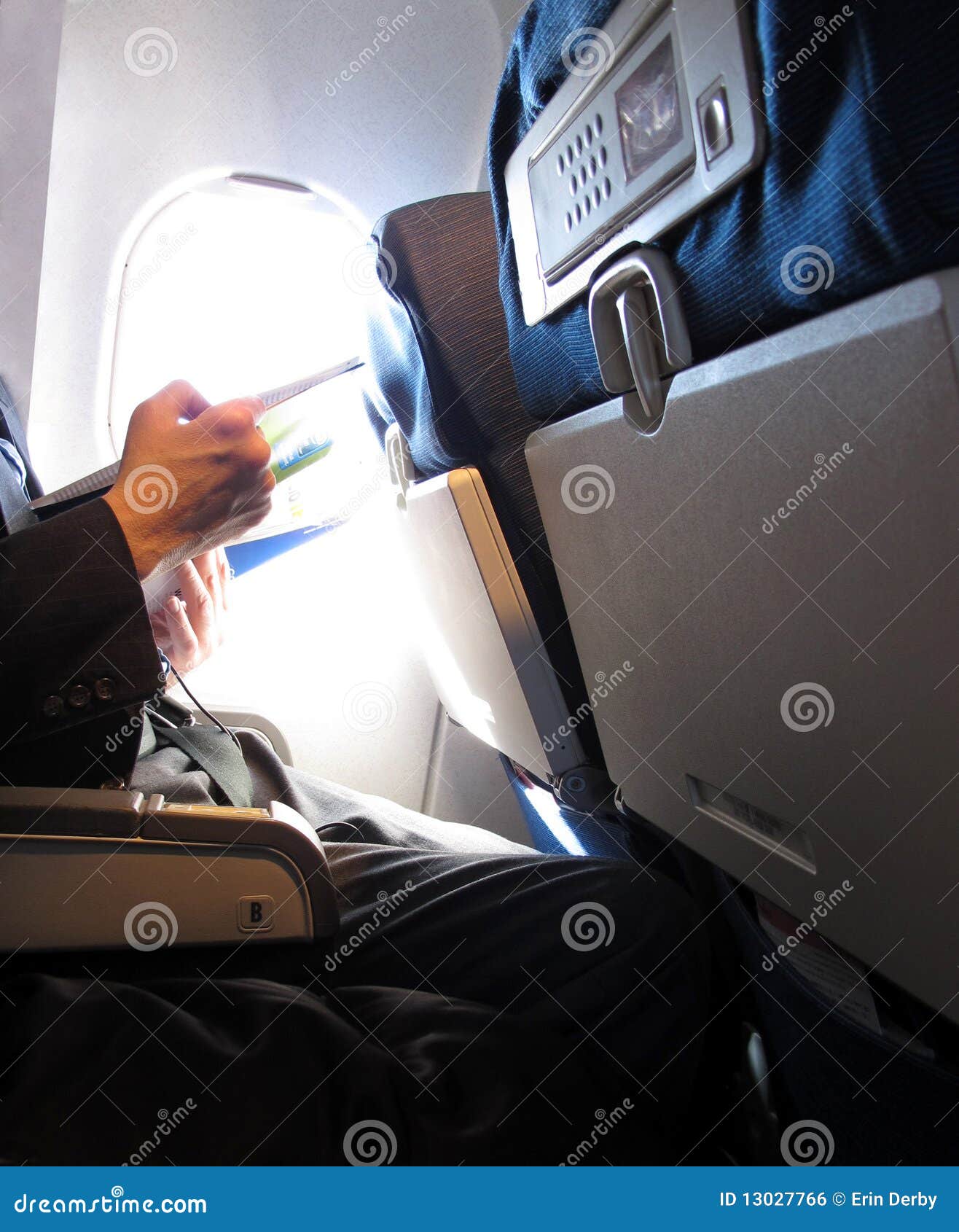Air Plane Reading stock photo. Image of armrest, horizontal - 13027766