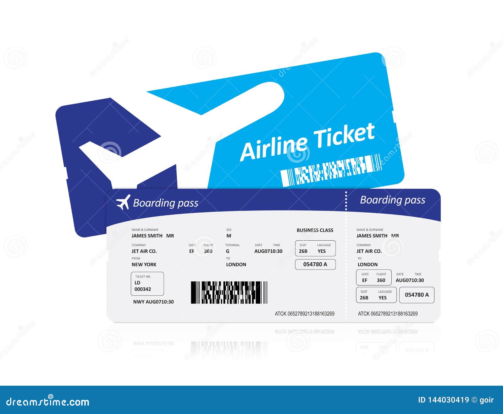 Air plane tickets stock illustration. Illustration of coupon - 144030419
