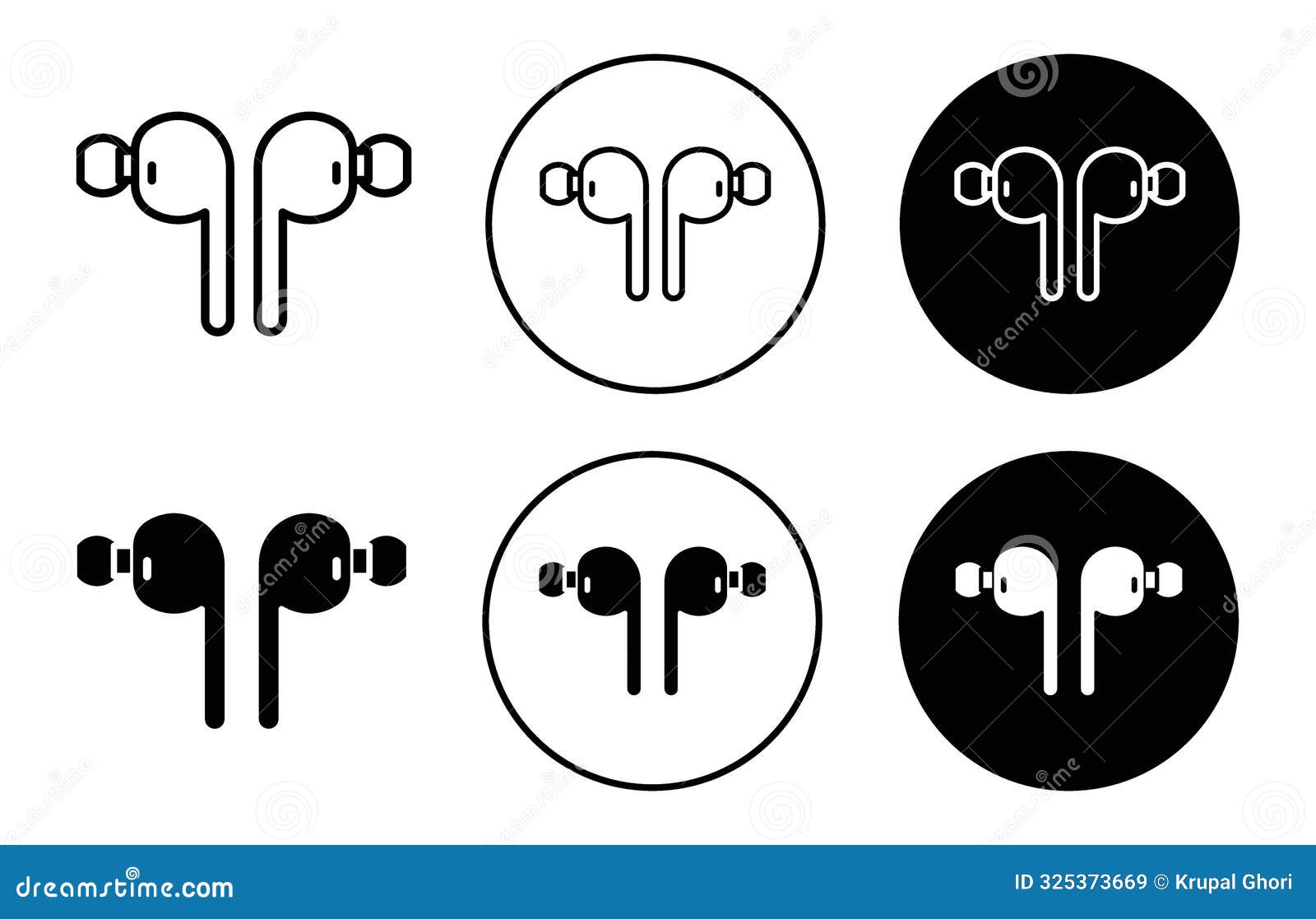 Air pods icon stock illustration. Illustration of listen - 325373669