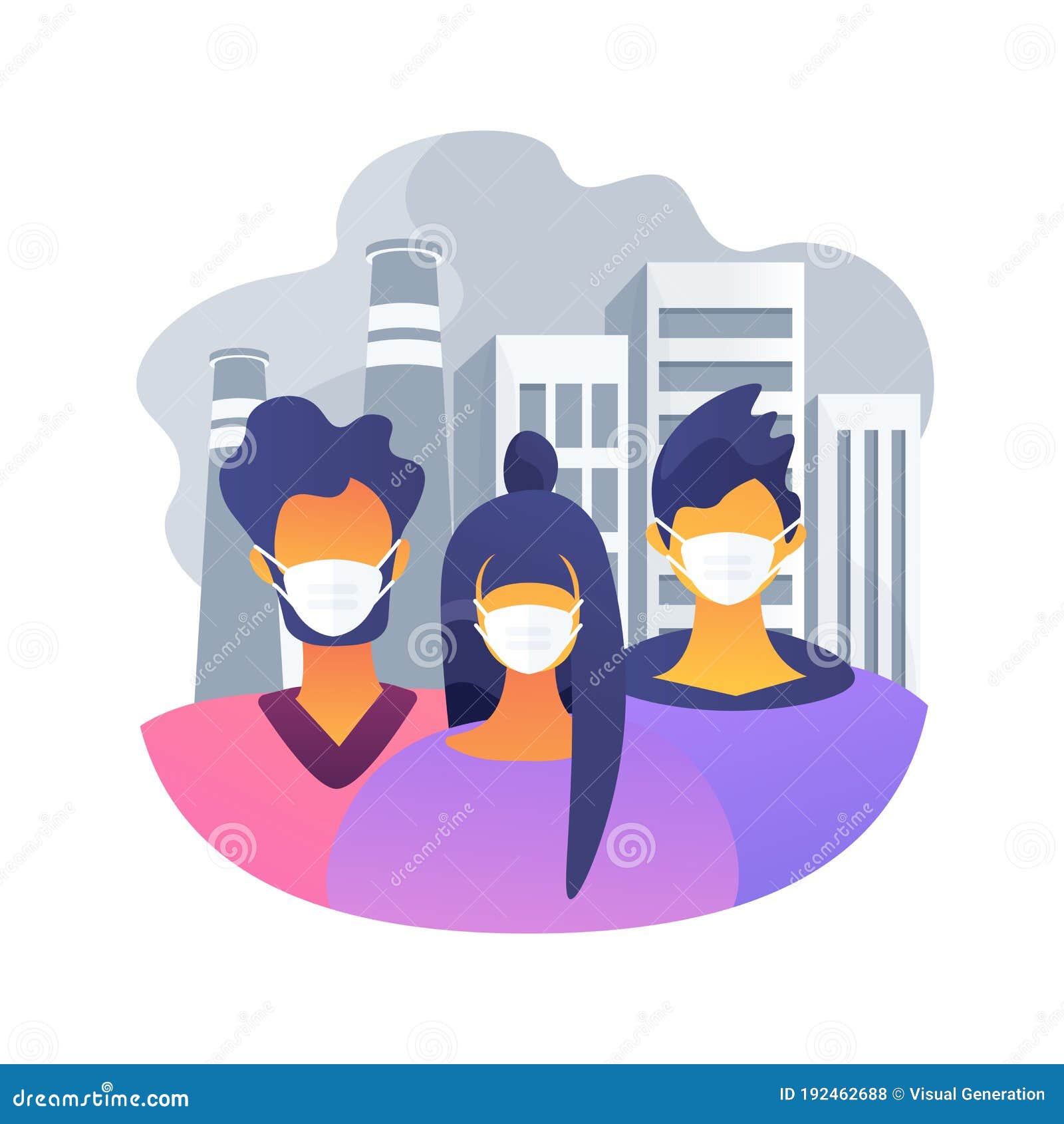 Air Pollution Abstract Concept Vector Illustration. Stock Vector ...