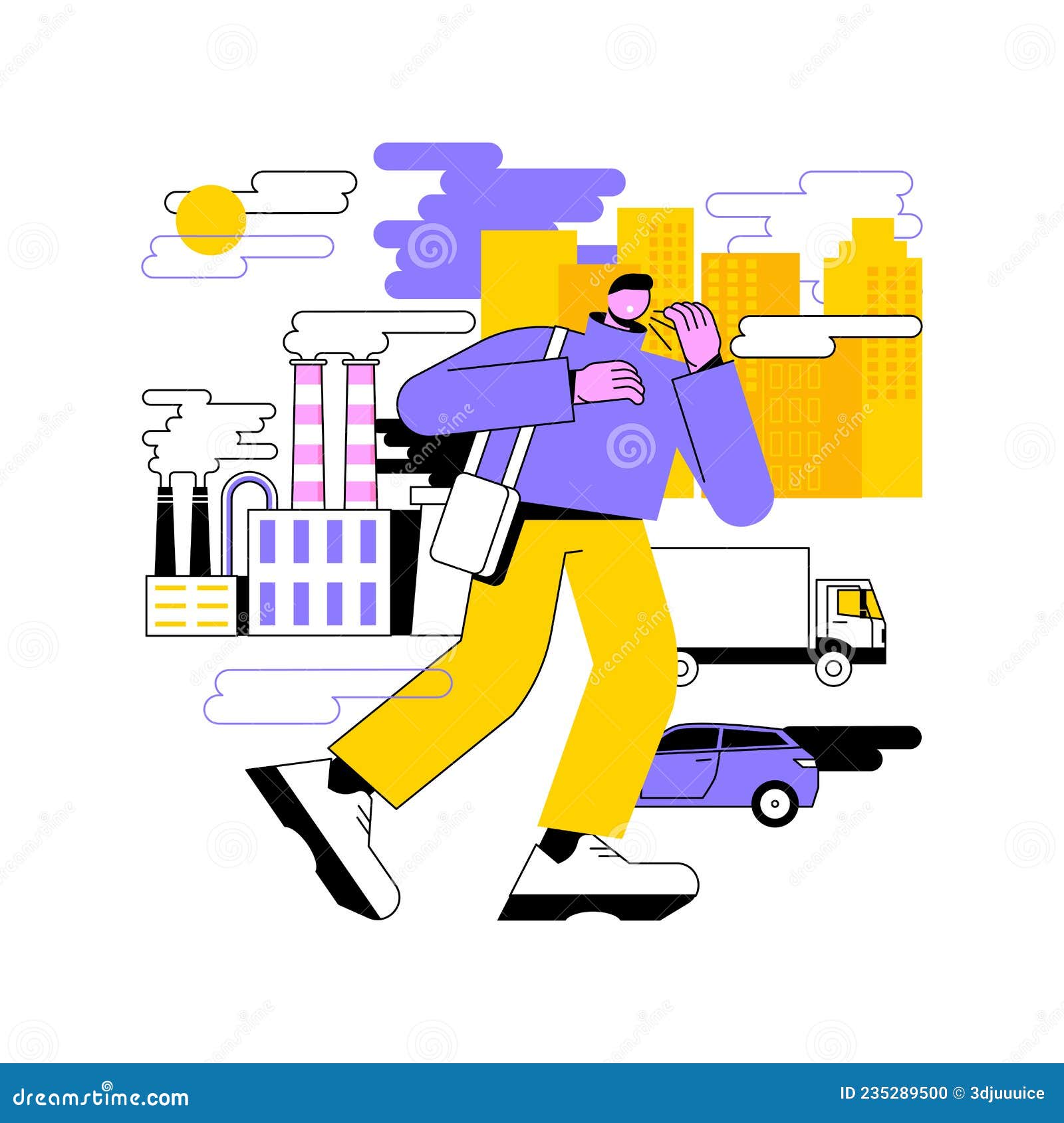 Air Pollution Abstract Concept Vector Illustration. Stock Vector ...