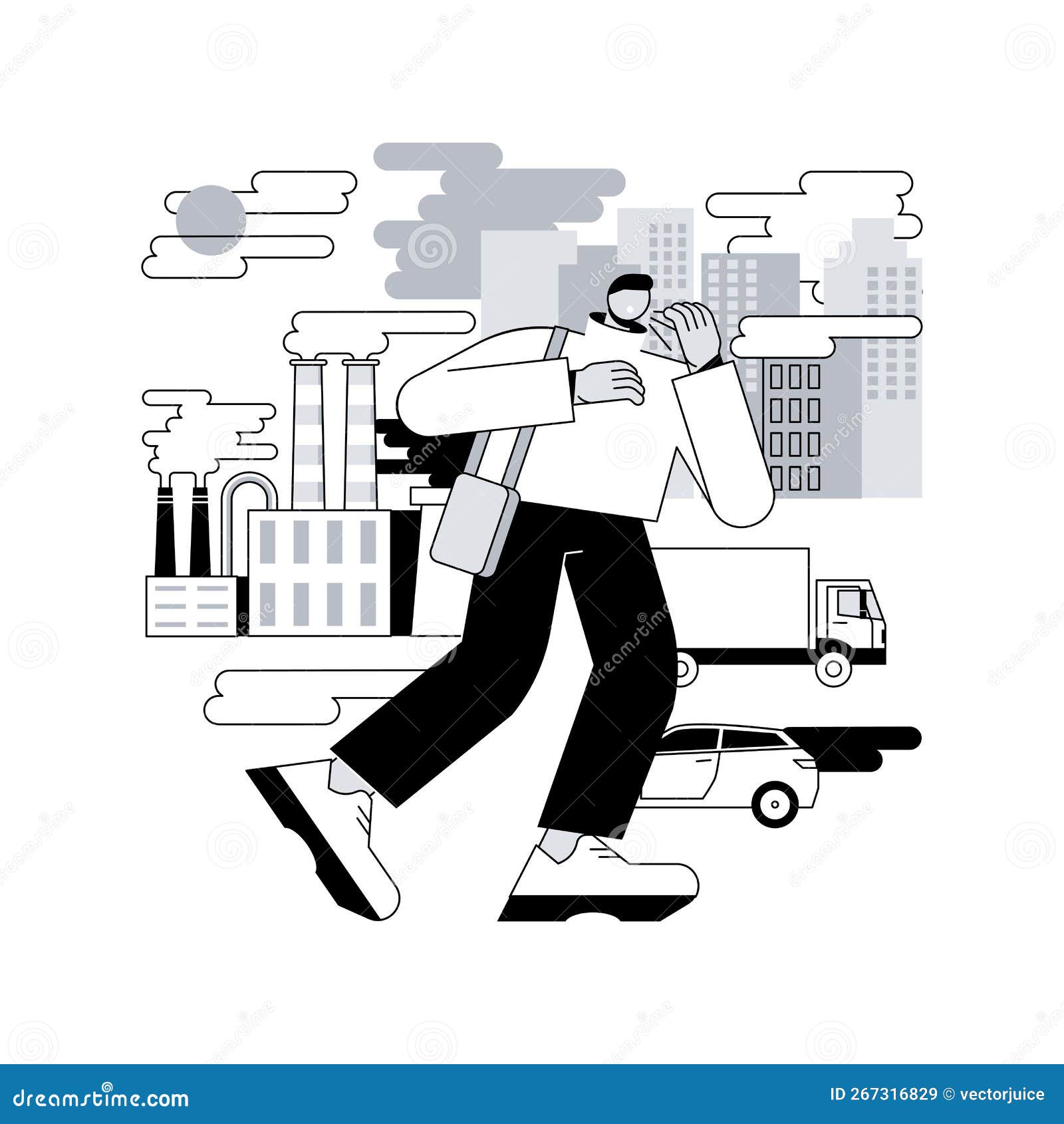 Air Pollution Abstract Concept Vector Illustration Stock Vector ...