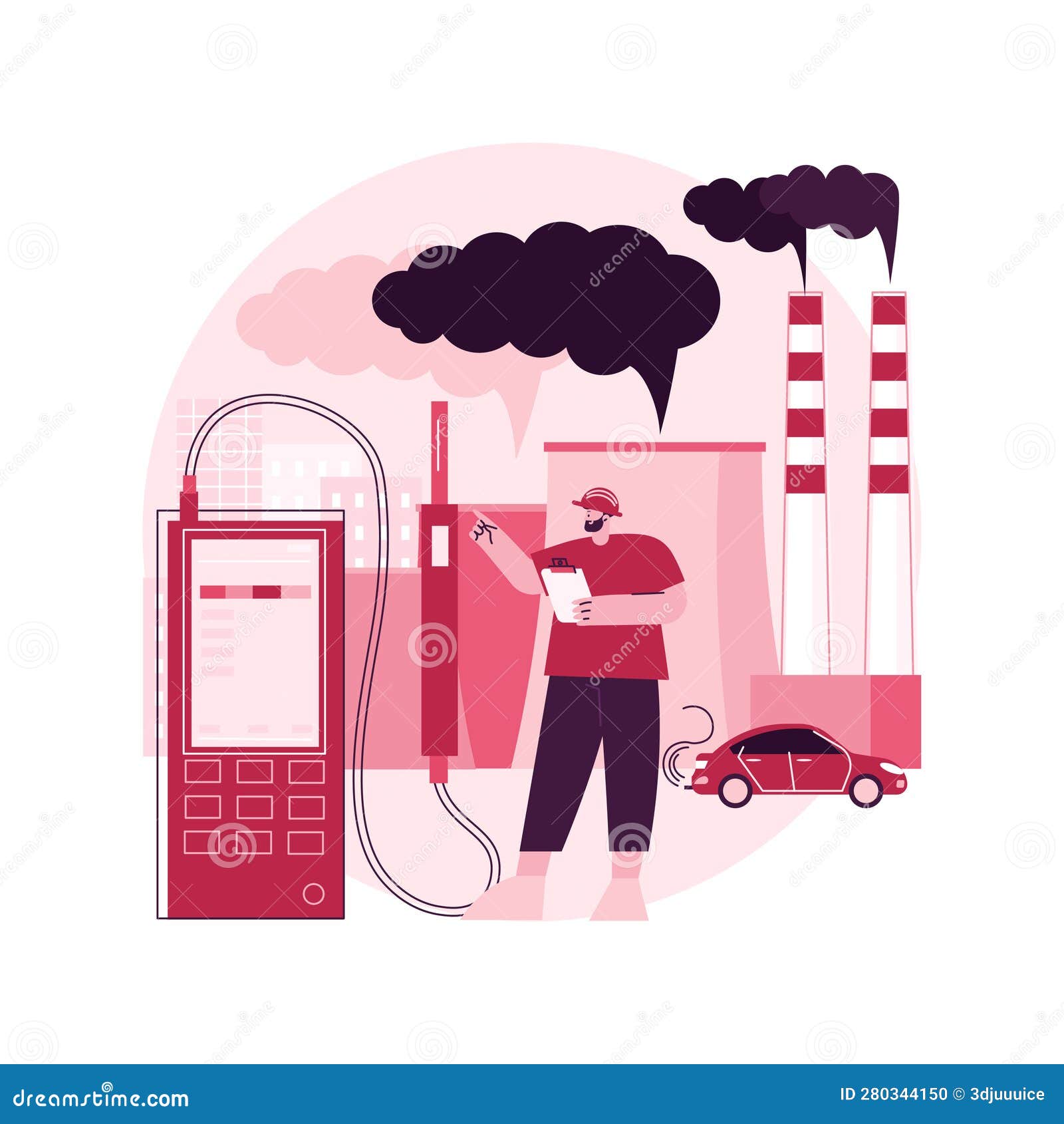 Air Pollution Abstract Concept Vector Illustration. Stock Vector ...