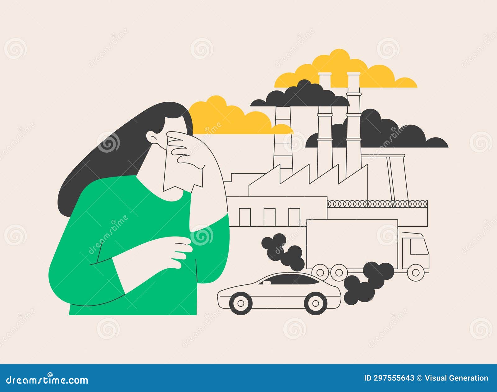 Air Pollution Abstract Concept Vector Illustration. Stock Illustration ...