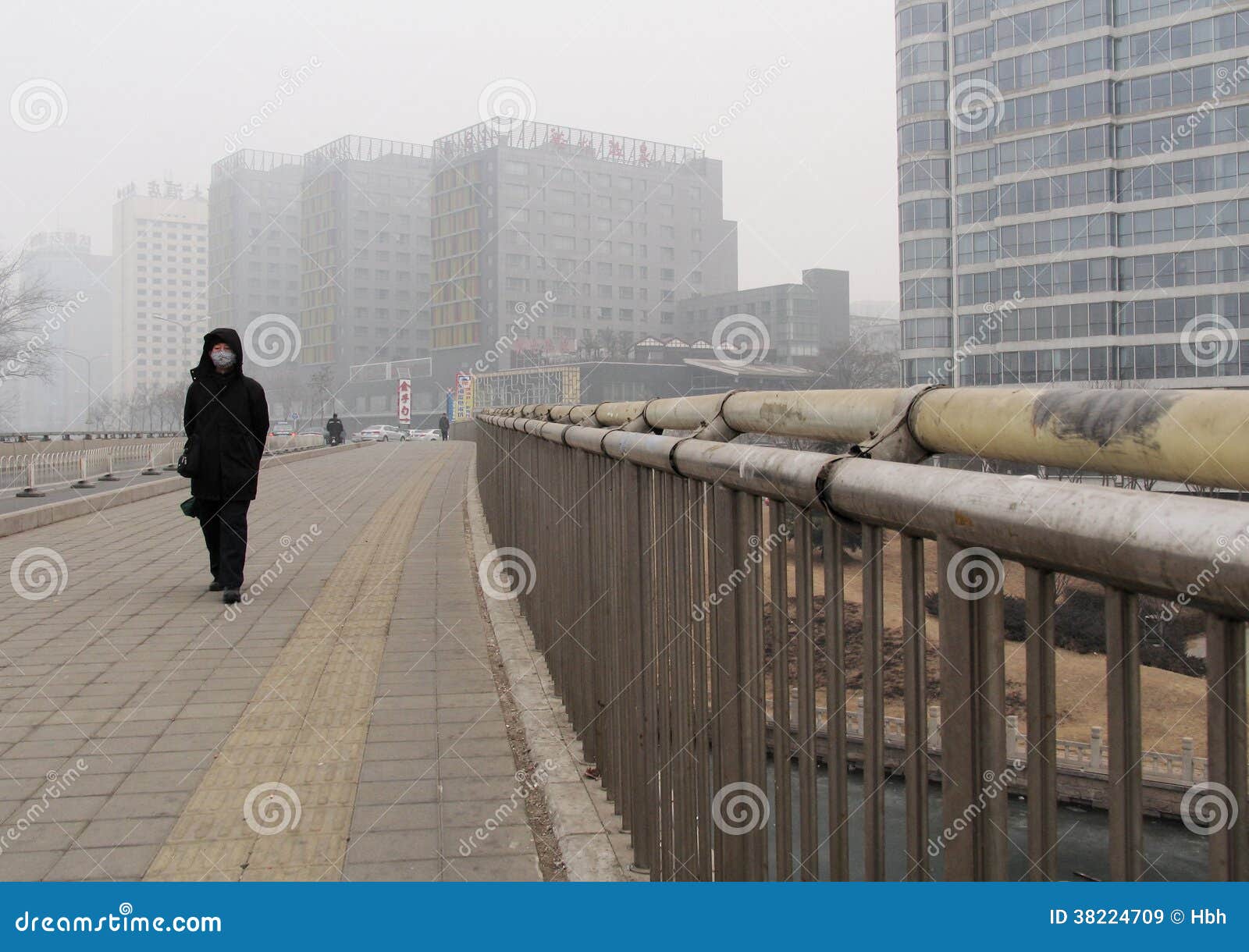 Air pollution in Beijing editorial stock image. Image of industrial ...