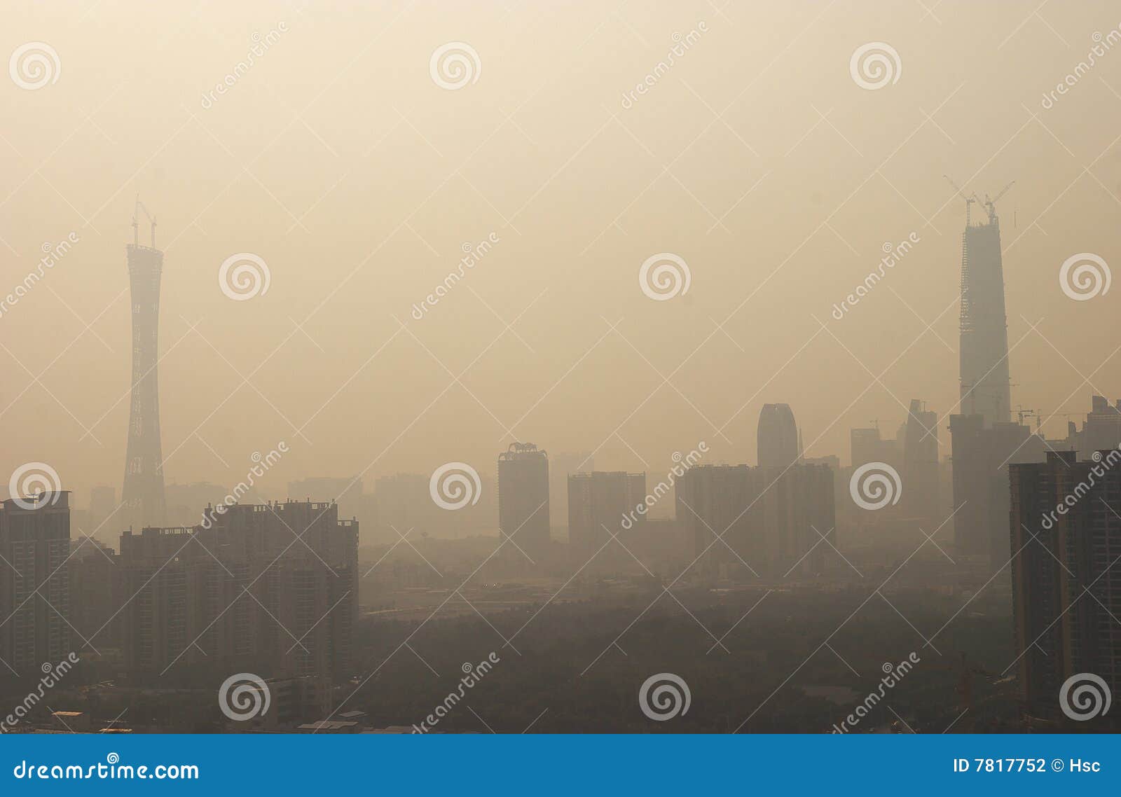 Air pollution of china stock photo. Image of highrise - 7817752