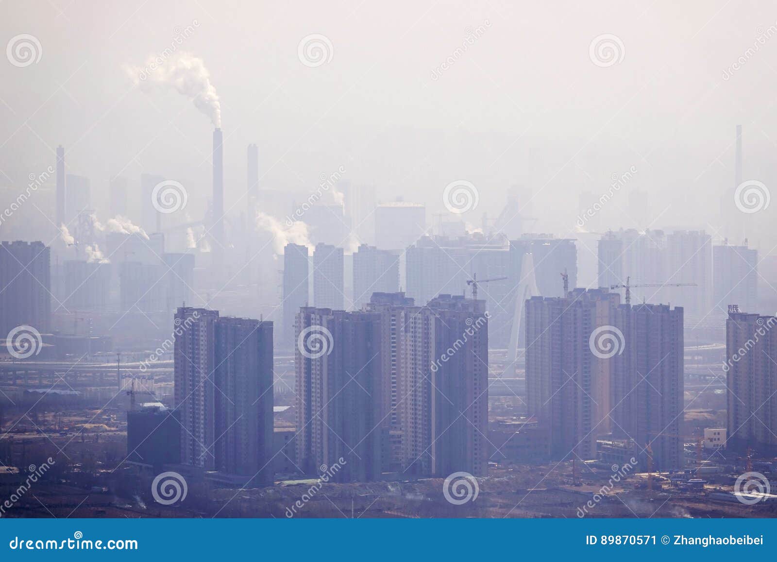 Air pollution stock image. Image of pollute, pollution - 89870571