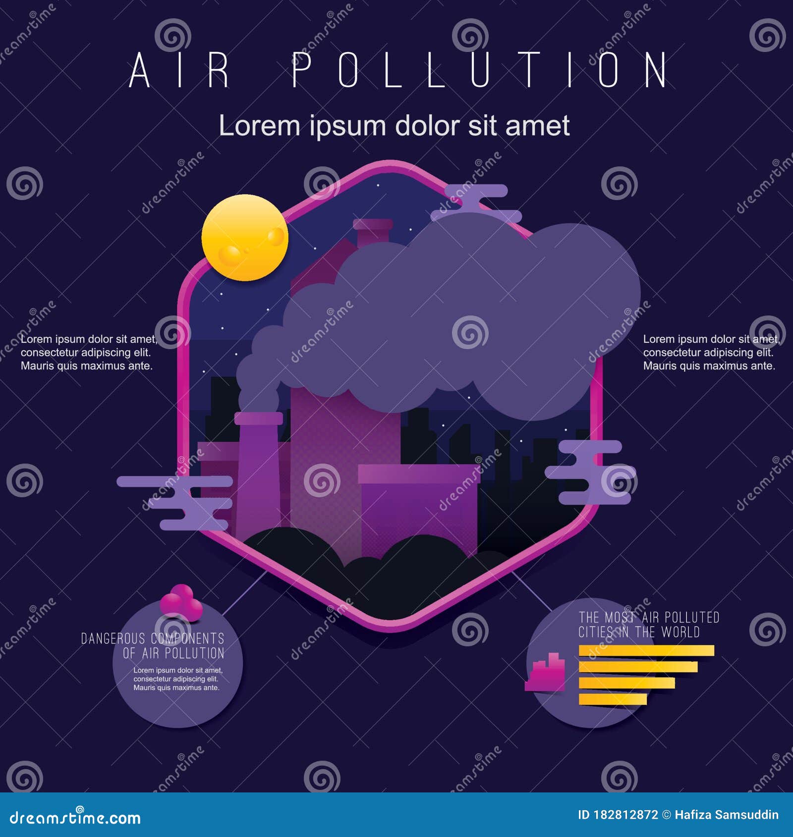 Air pollution design stock vector. Illustration of health - 182812872