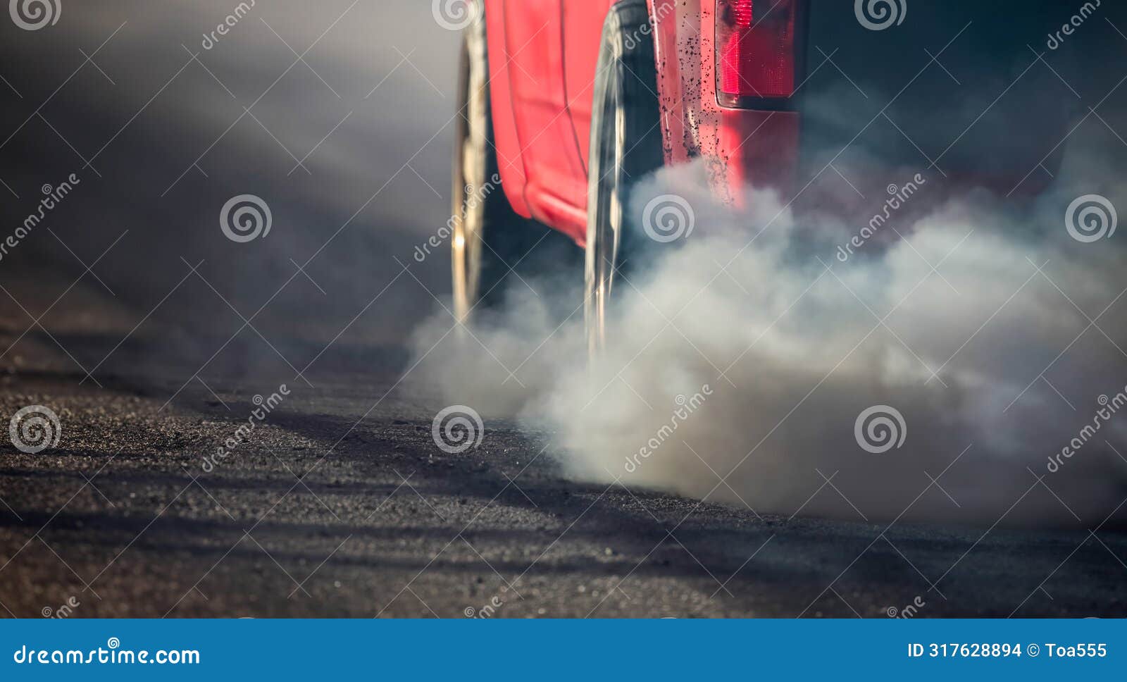 Air Pollution from Diesel Vehicle Exhaust Pipe on Road Stock Photo ...