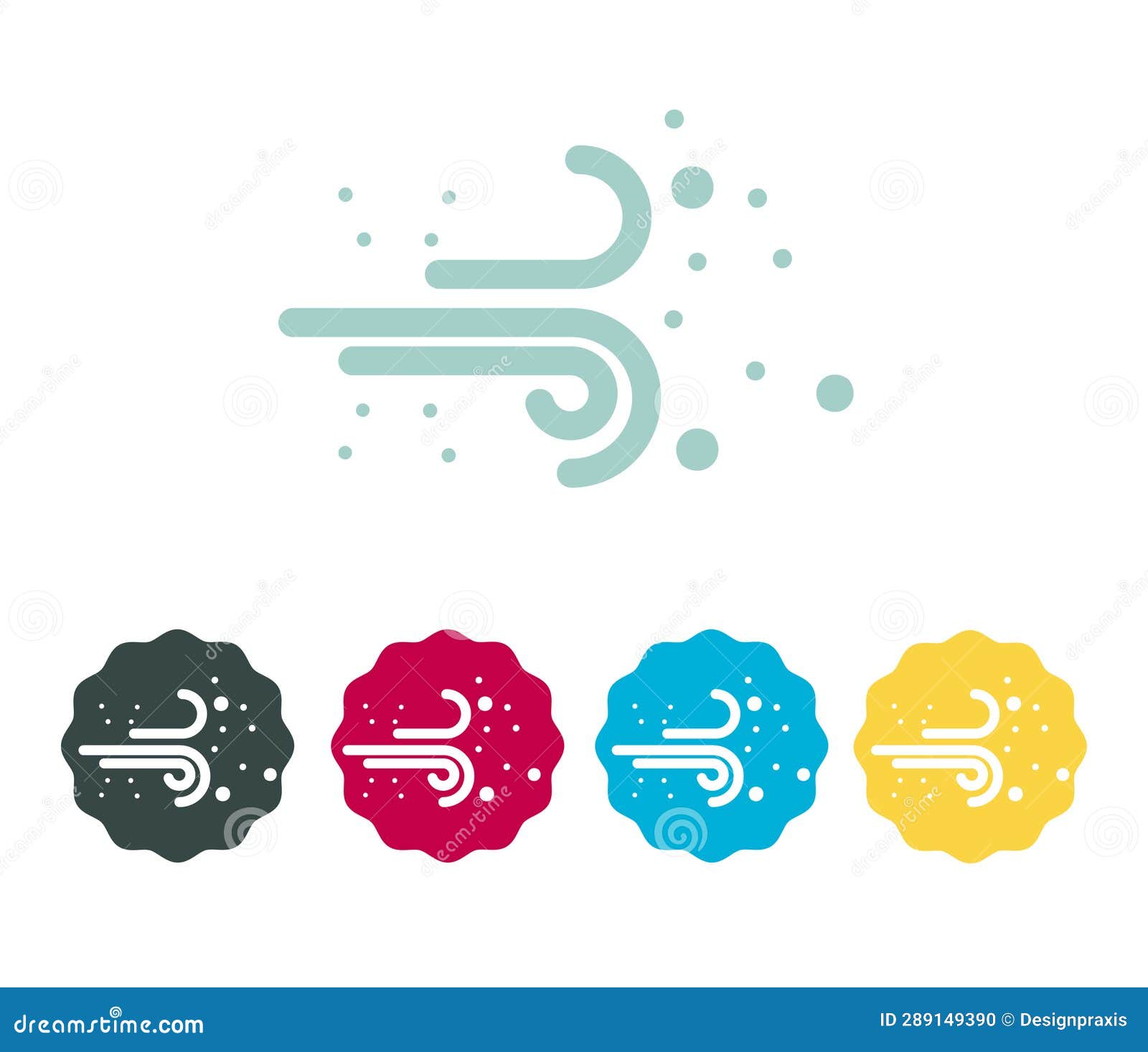 Air Pollution - High Wind - Icon Stock Vector - Illustration of icon ...