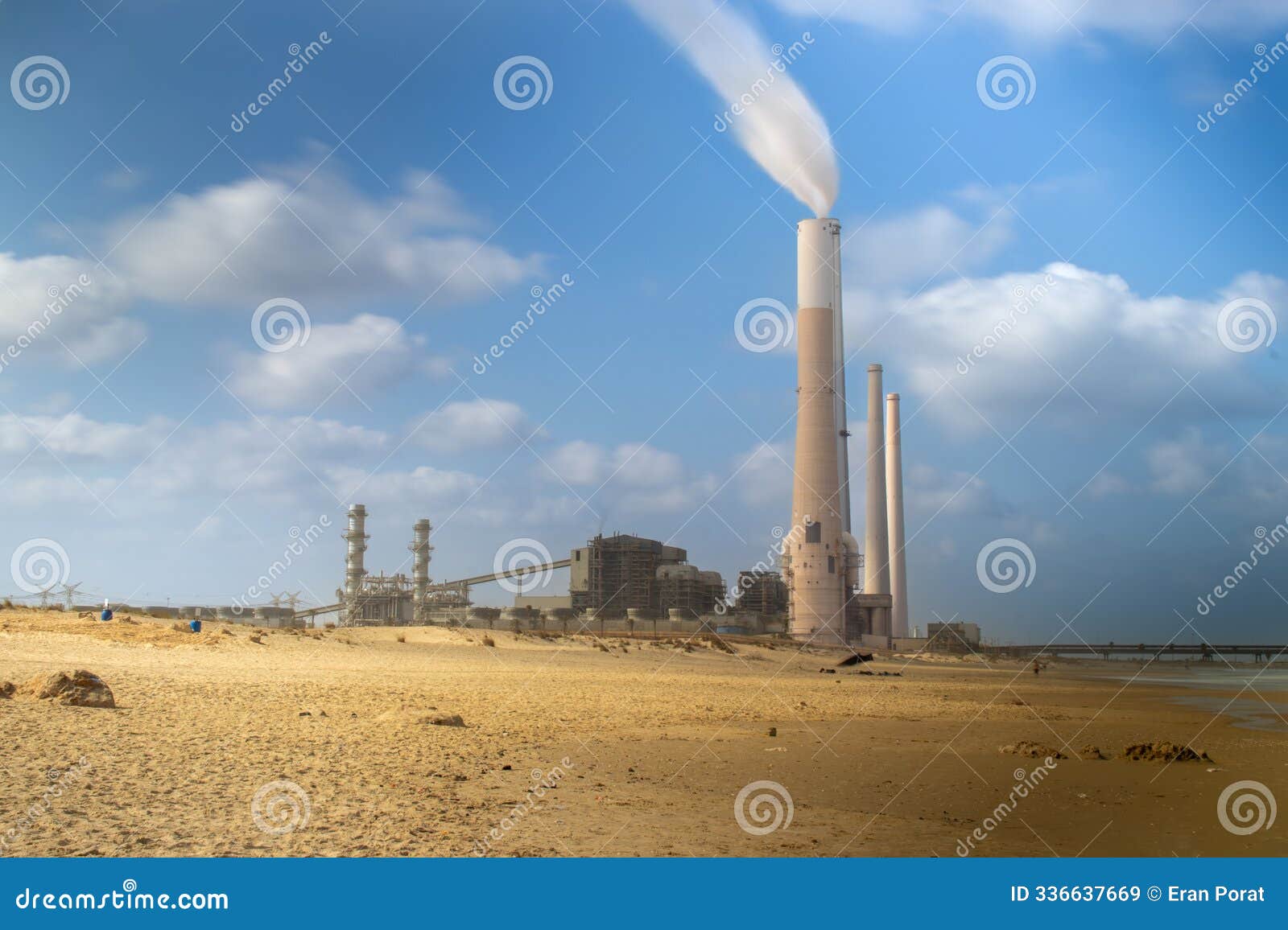 Air Pollution from a Power Station, Global Warming Stock Image - Image ...