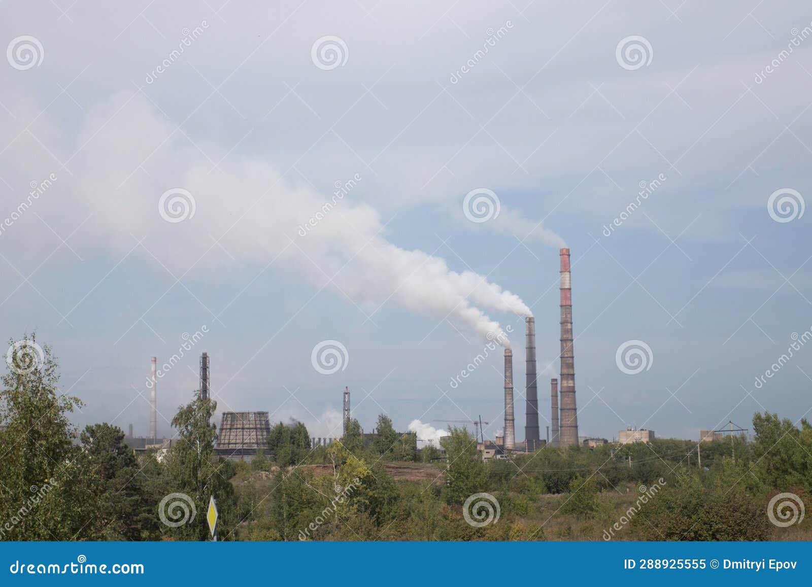 Air Pollution. Smoke from Factory Pipes Stock Image - Image of ...