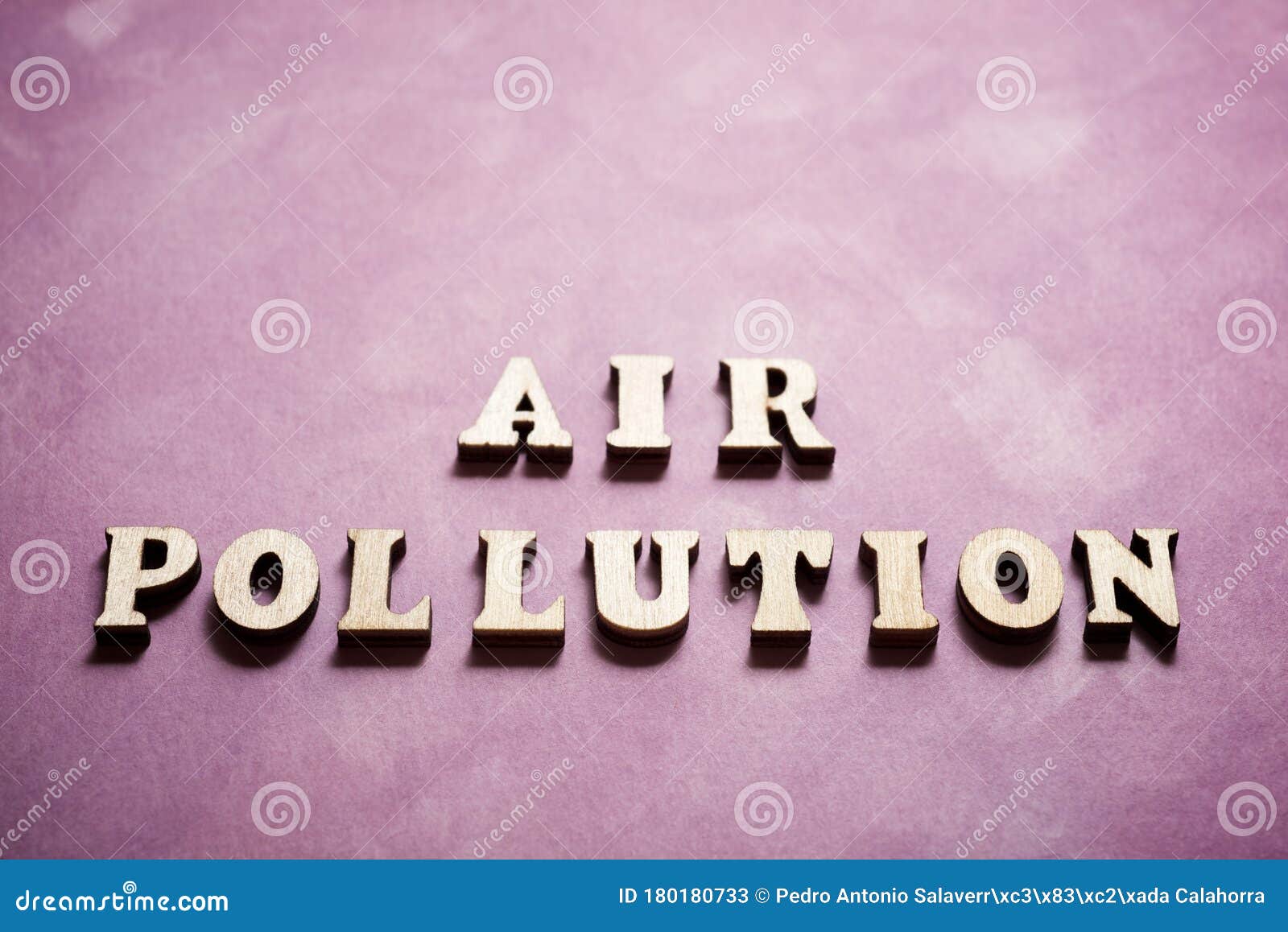Air pollution text stock image. Image of inscription - 180180733