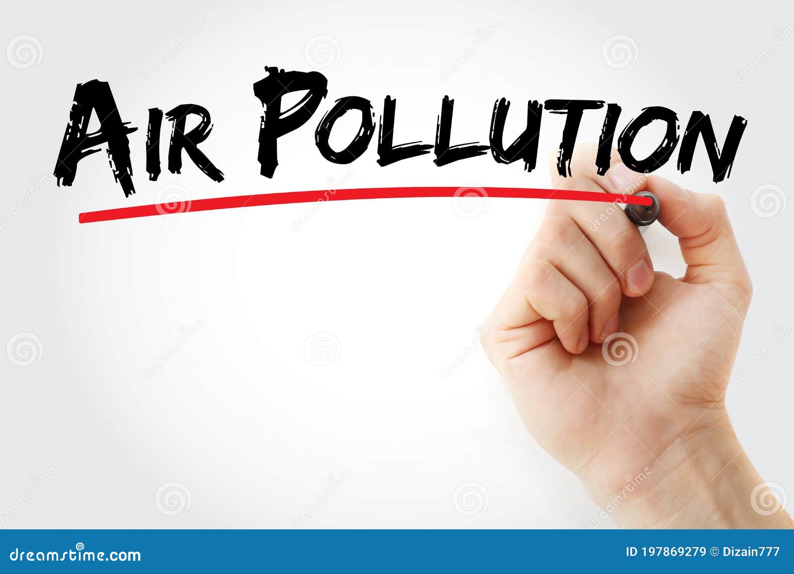 Air Pollution Text with Marker Stock Image - Image of graphic, hand ...