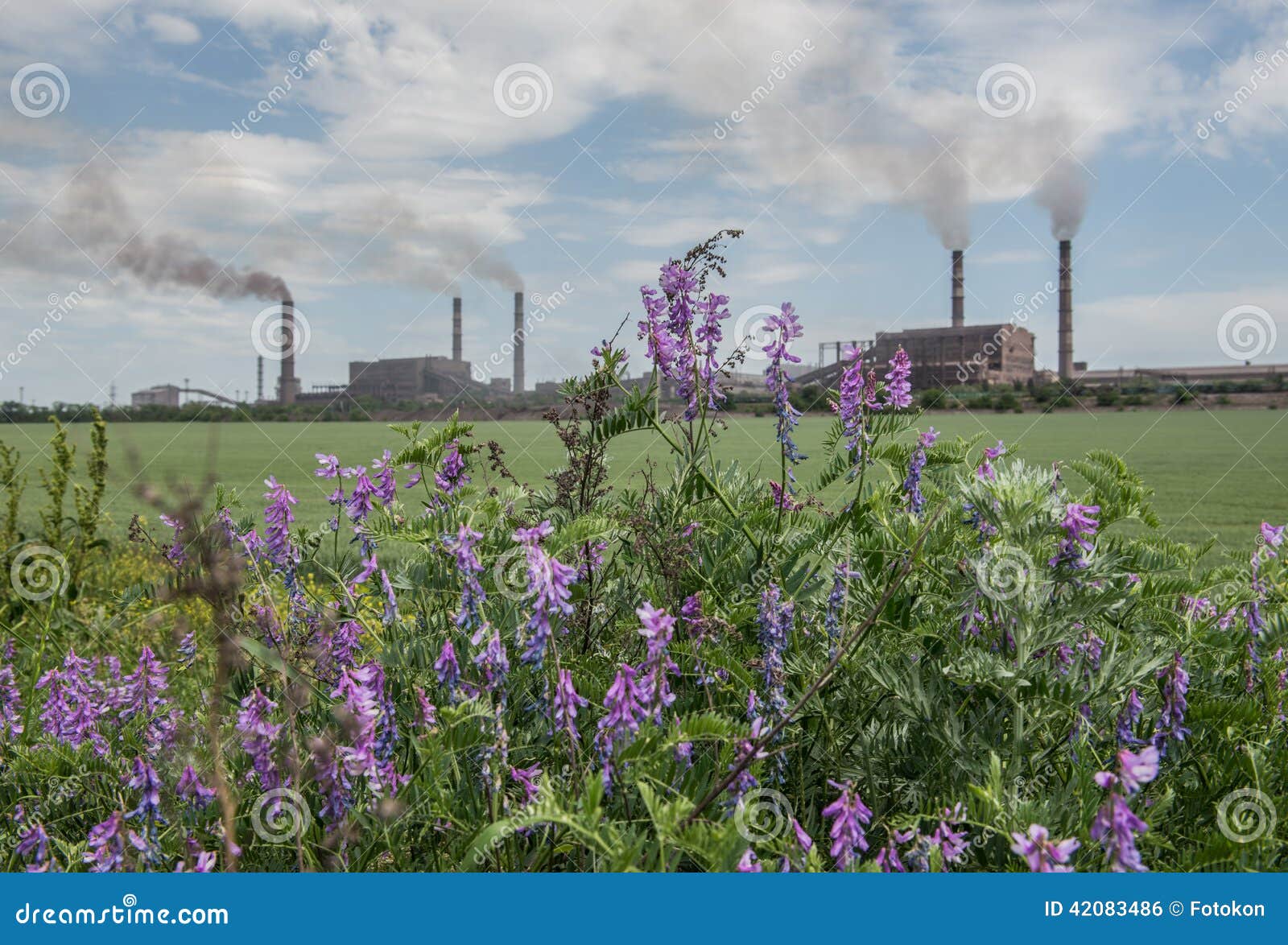 Air pollution stock photo. Image of steelworks, pollution - 42083486