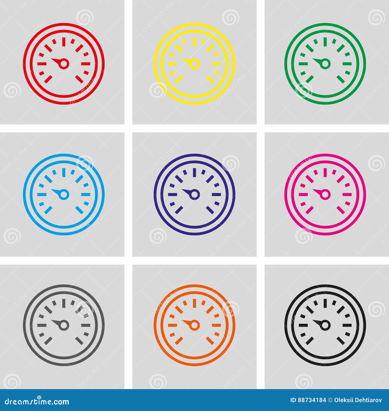 Air Pressure Sensor Icon Stock Vector Illustration Flat Design Stock ...