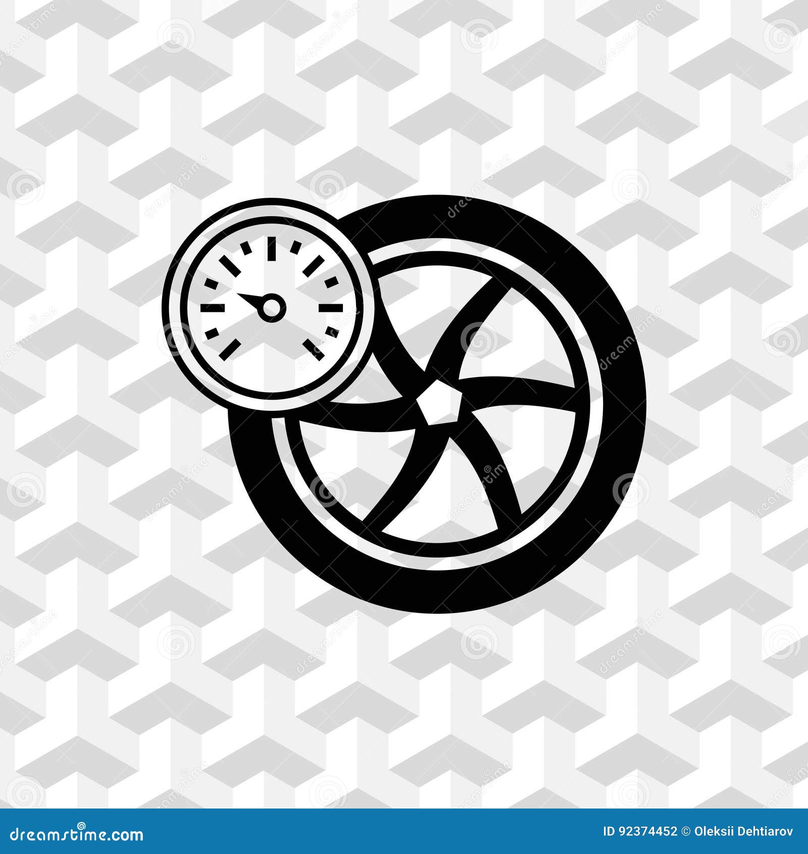 Air Pressure Sensor Icon Stock Vector Illustration Flat Design Stock ...