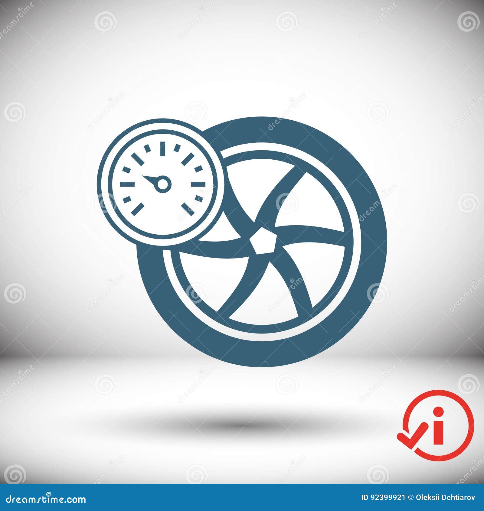 Air Pressure Sensor Icon Stock Vector Illustration Flat Design Stock ...