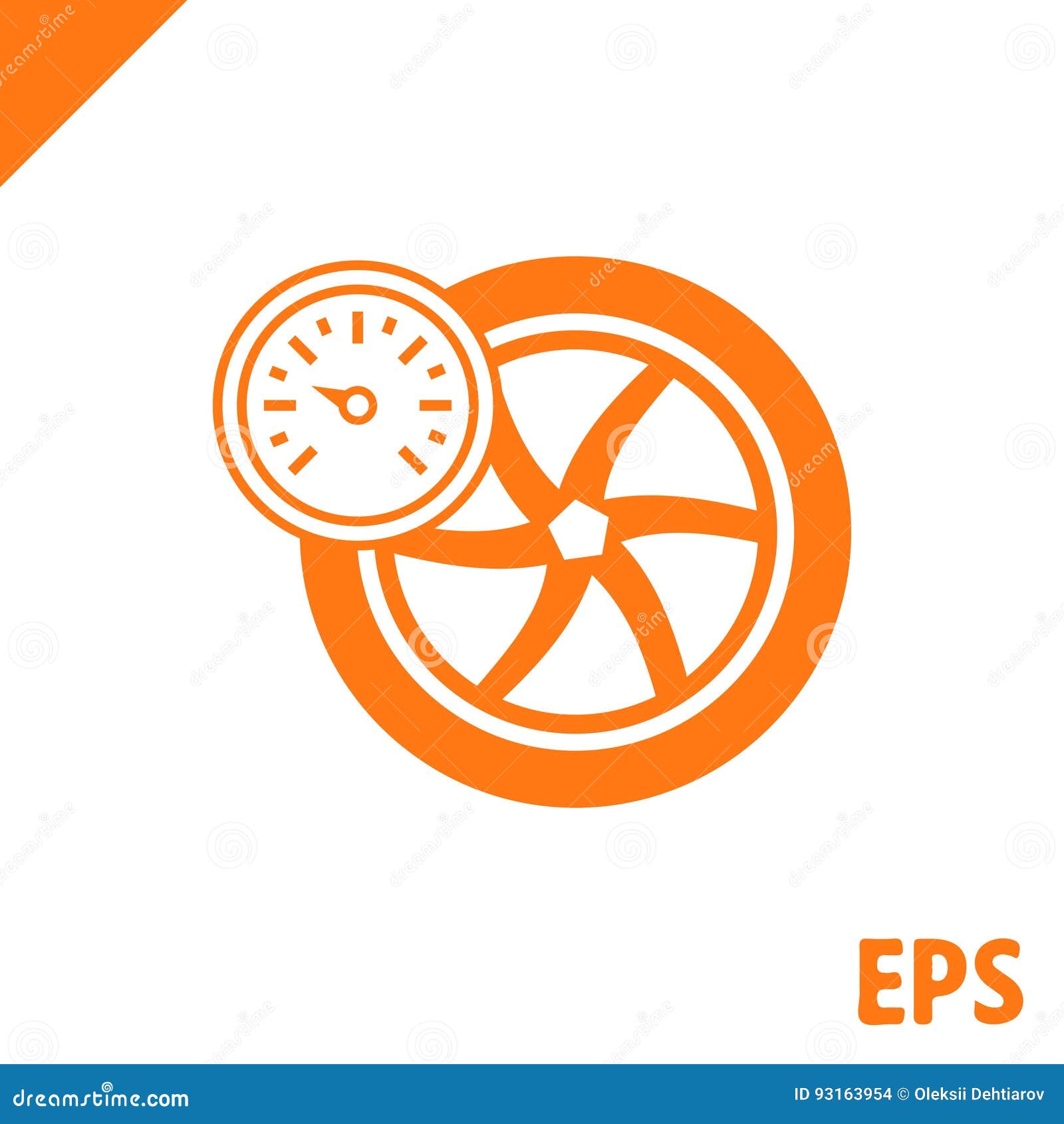 Air Pressure Sensor Icon Stock Vector Illustration Flat Design Stock ...