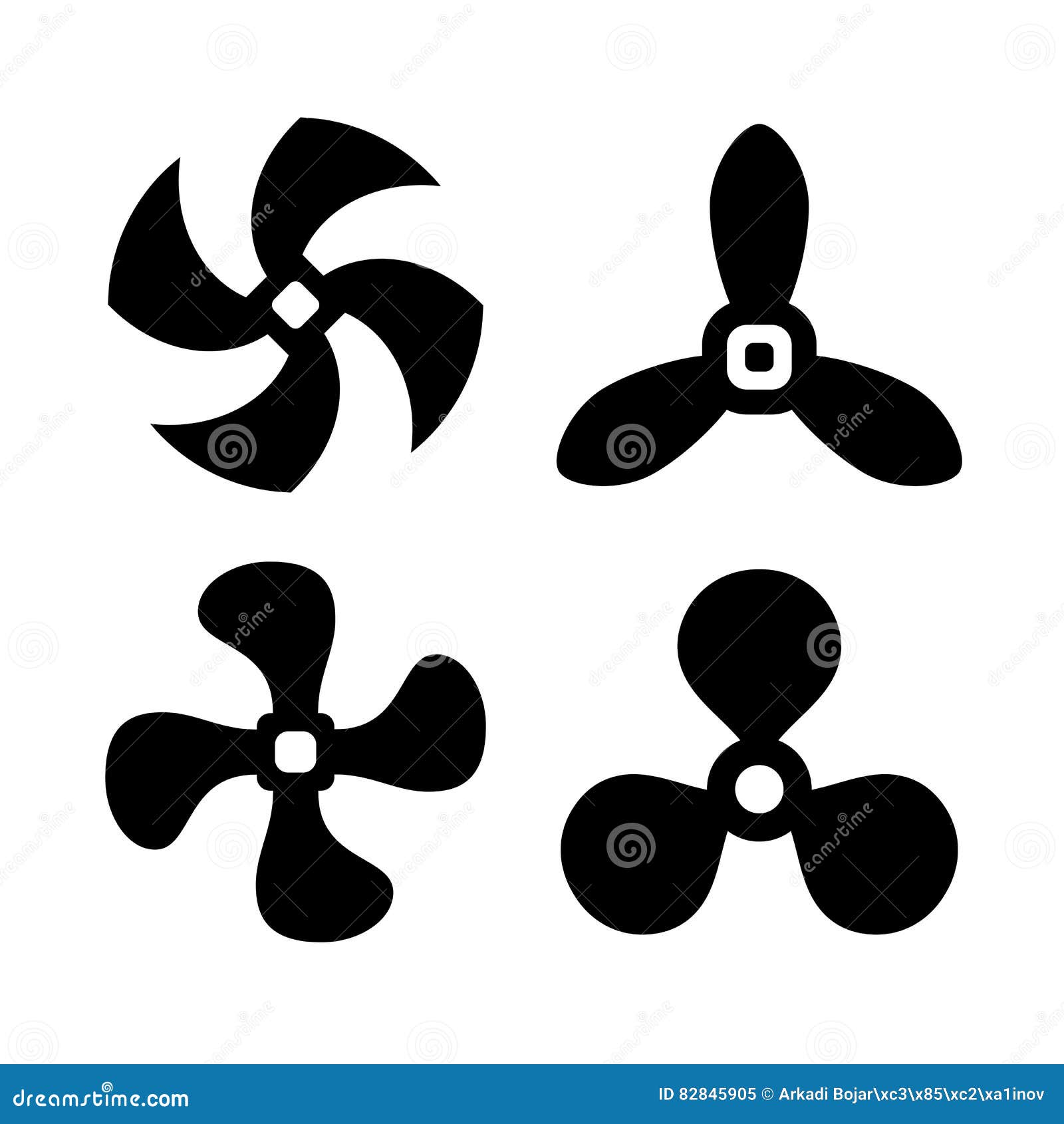Air propeller vector icon stock vector. Illustration of flow - 82845905