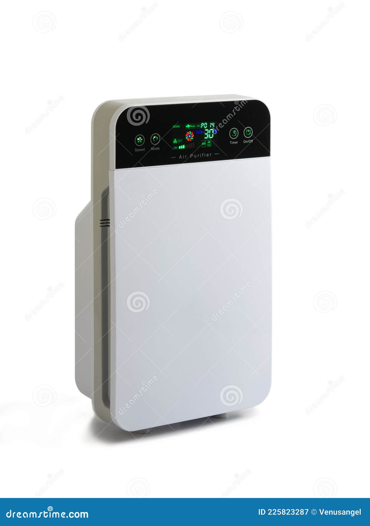 Air Purifier with Touch Panel Display Isolated on White Stock Image ...