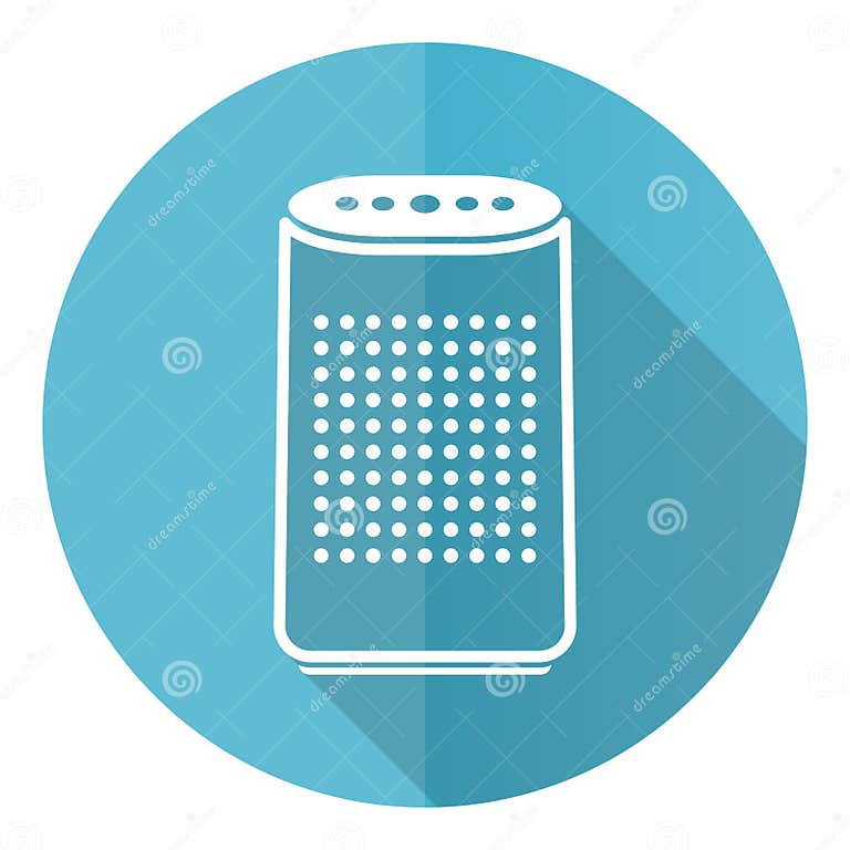 Air Purifier Vector Icon, Flat Design Ionizer Symbol, Round Web Button ...