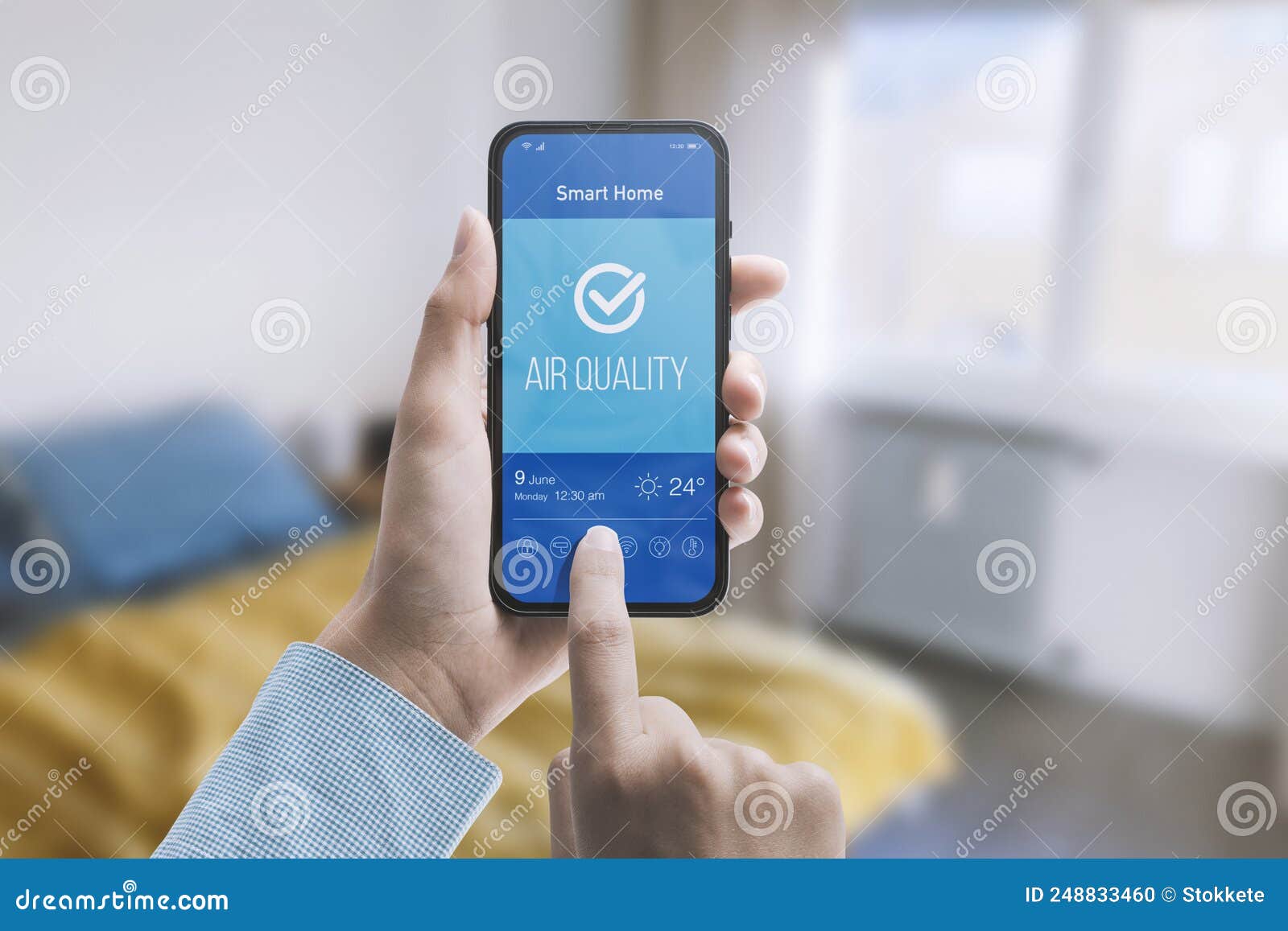 Air quality check at home stock photo. Image of clean - 248833460