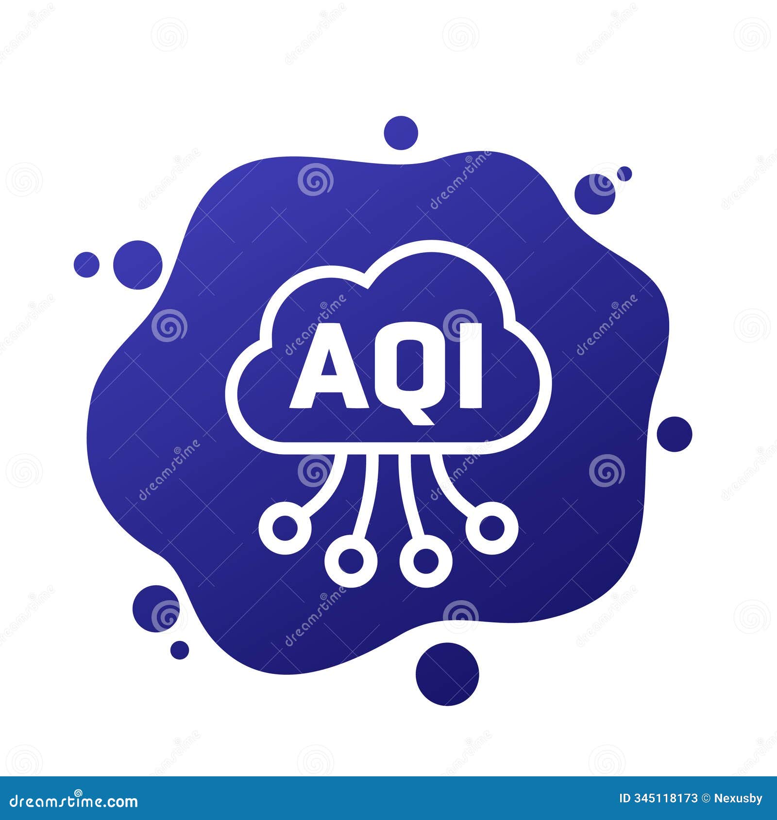 Air Quality Index Pictogram, Outline Icon. Black AQI Symbol. Vector ...
