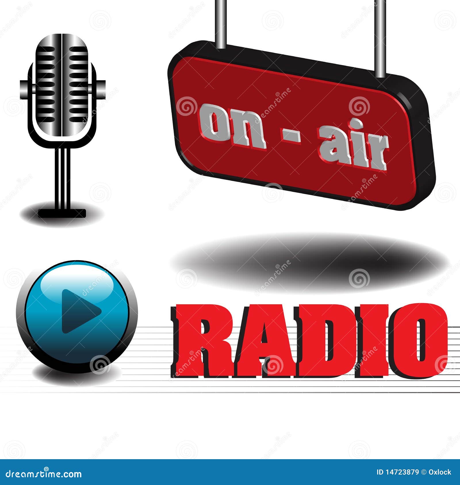 On air radio stock vector. Illustration of play, audition - 14723879